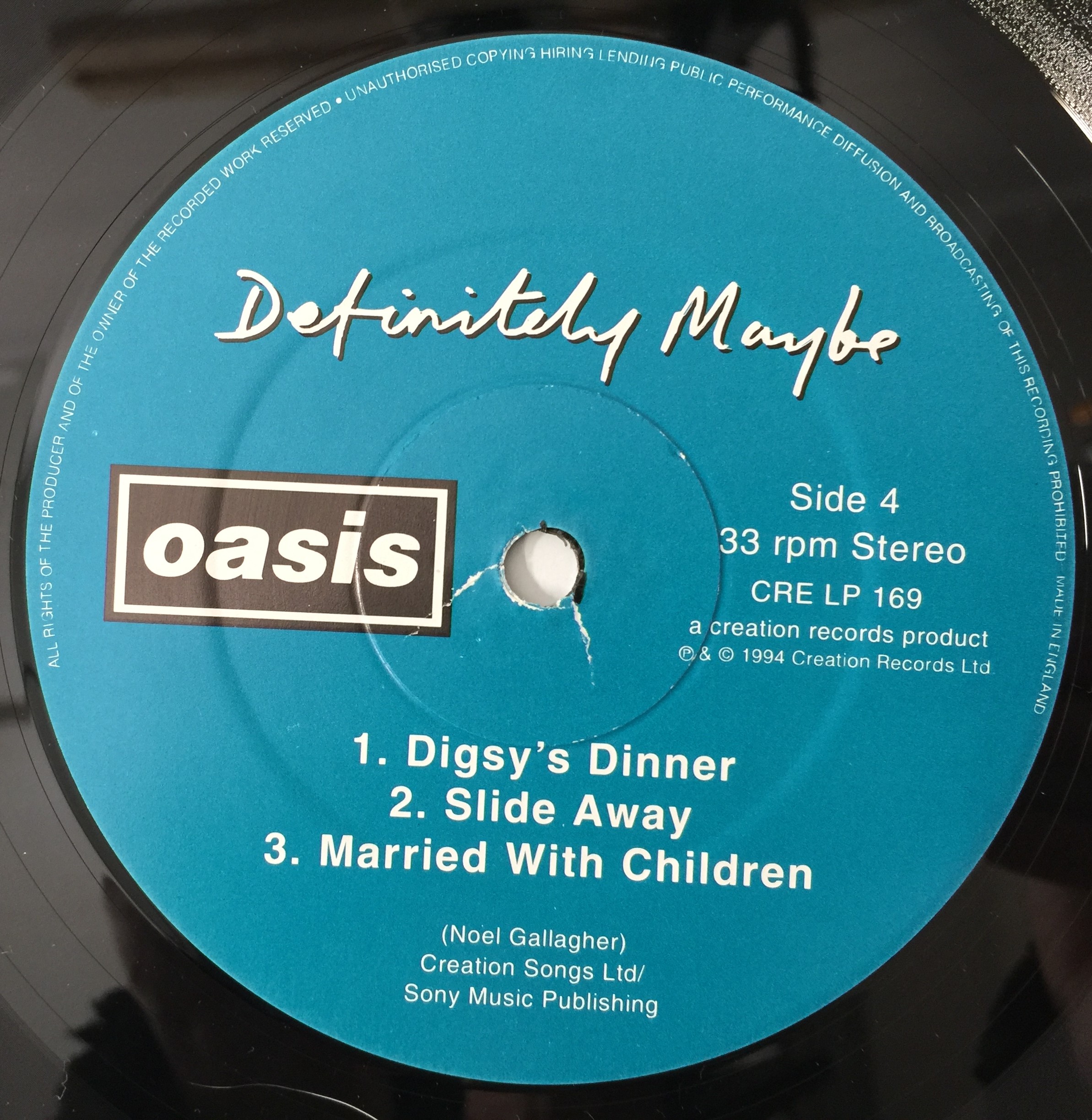 Lot 295 - OASIS - DEFINITELY MAYBE LP (UK OG - DAMONT