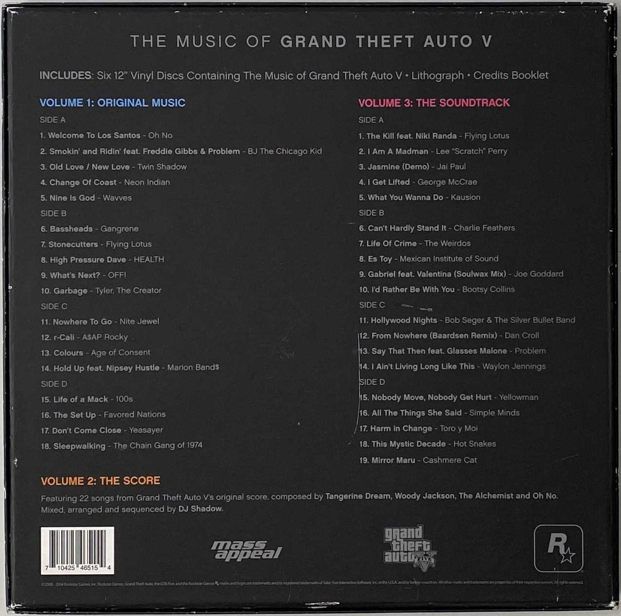 Lot 306 - VARIOUS - THE MUSIC OF GRAND THEFT AUTO V