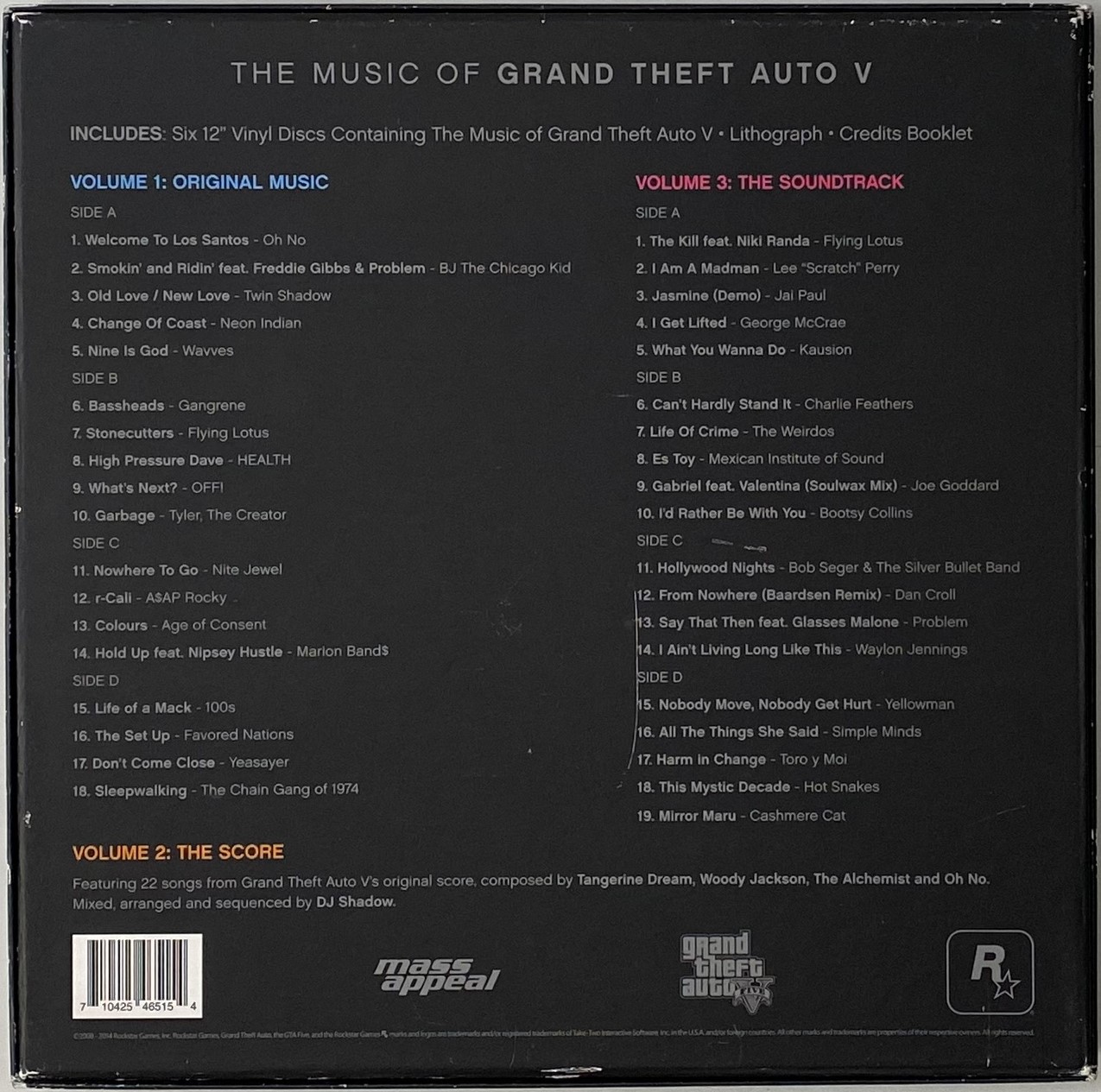 Lot 306 - VARIOUS - THE MUSIC OF GRAND THEFT AUTO V