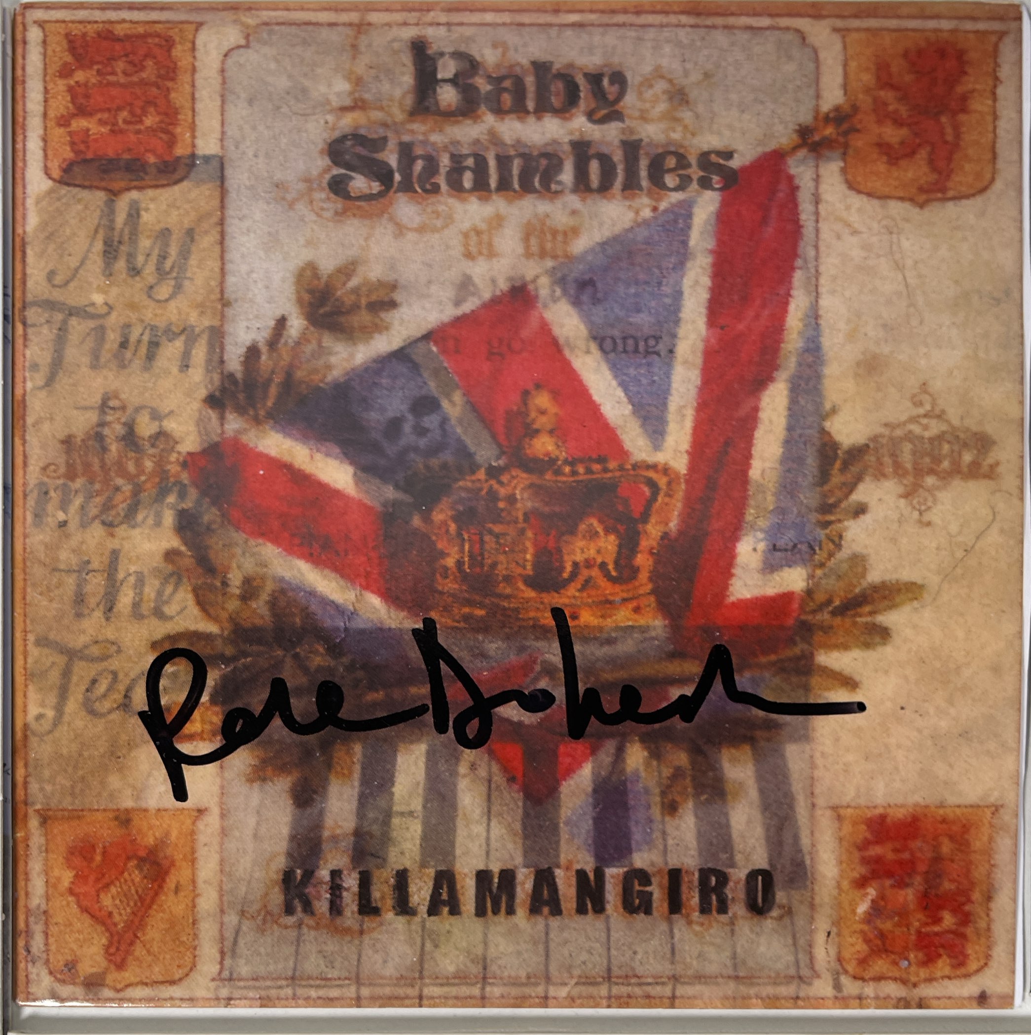 Lot 255 - BABYSHAMBLES / PETE DOHERTY SIGNED ITEMS.