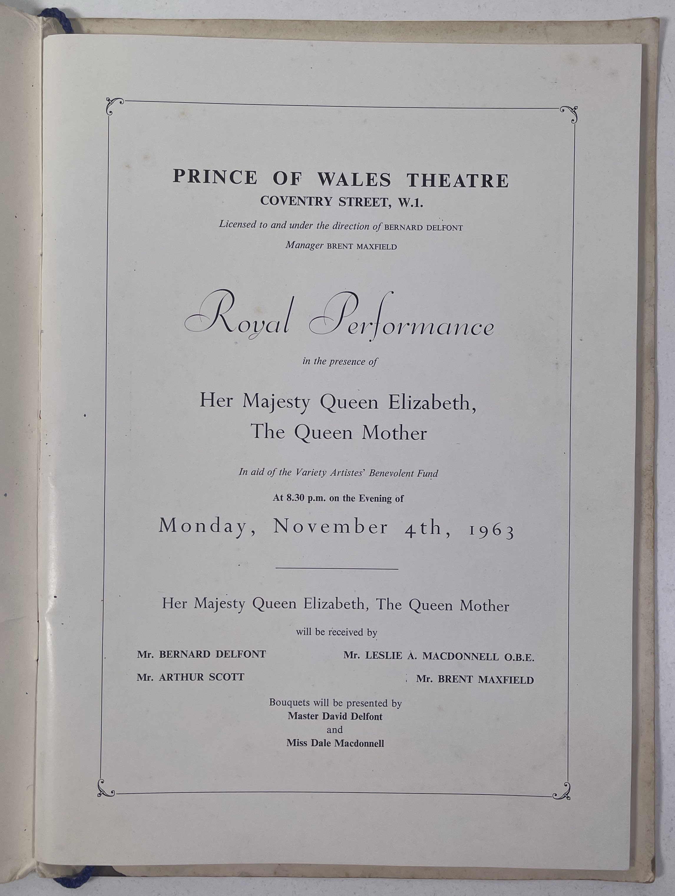 Lot 359 - 1963 THE BEATLES - ROYAL VARIETY PERFORMANCE