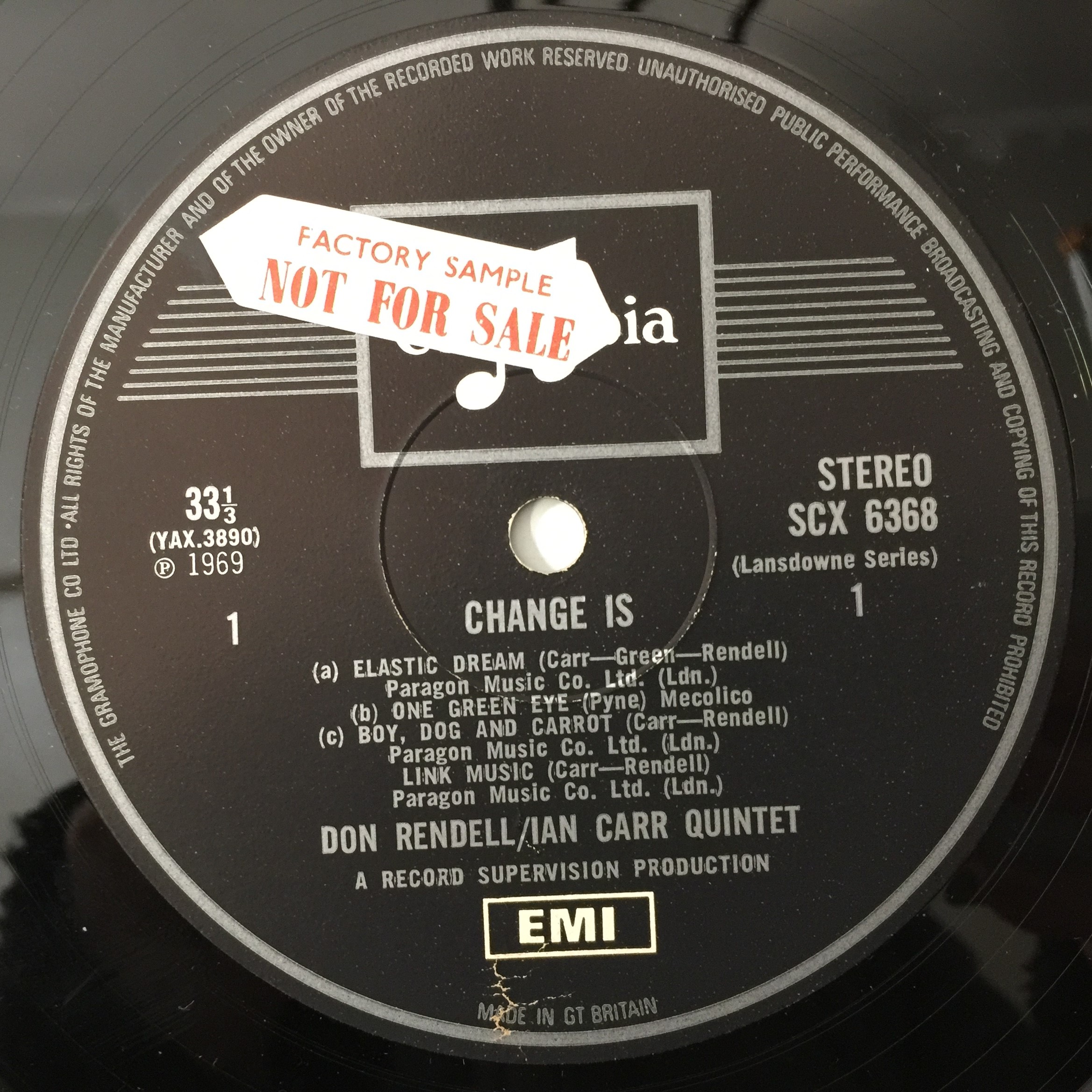 Lot 212 - THE DON RENDELL/ IAN CARR QUINTET - CHANGE