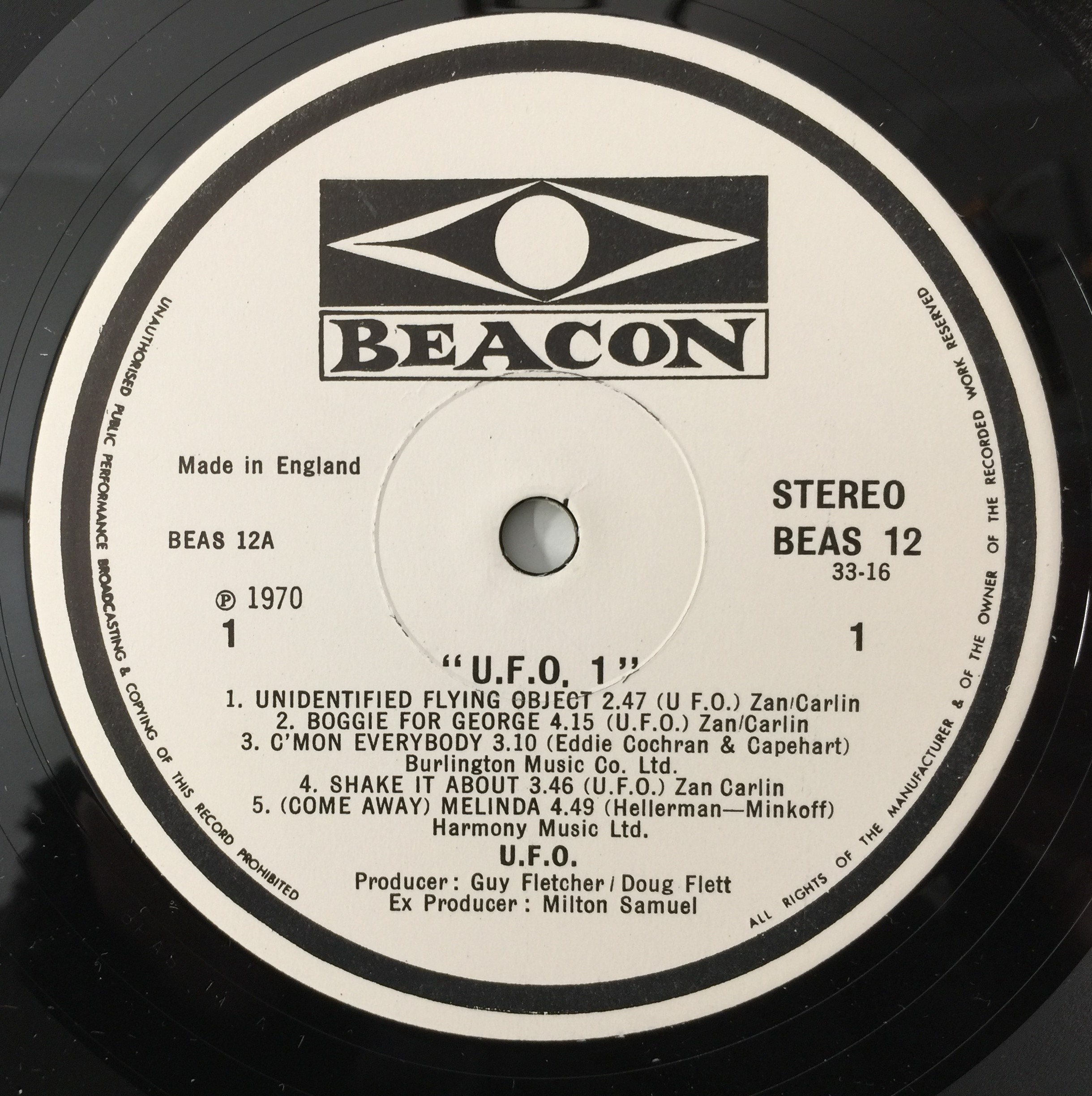Lot 312 - UFO - UFO 1 LP (UK HEAVY METAL - BEACON