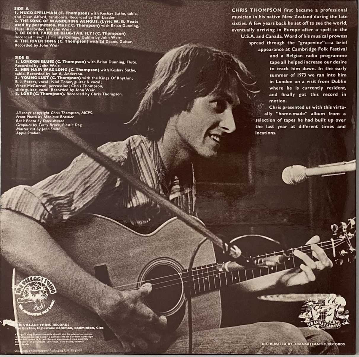 Lot 323 - CHRIS THOMPSON - CHRIS THOMPSON LP (ORIGINAL