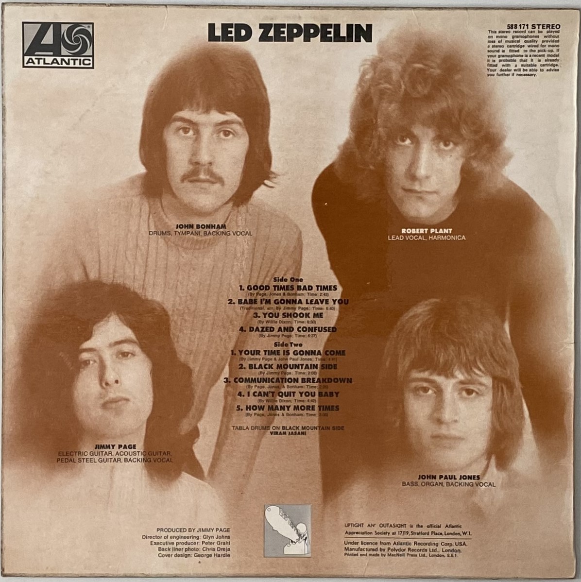 Lot 337 - LED ZEPPELIN - 'I' LP (ORIGINAL UK