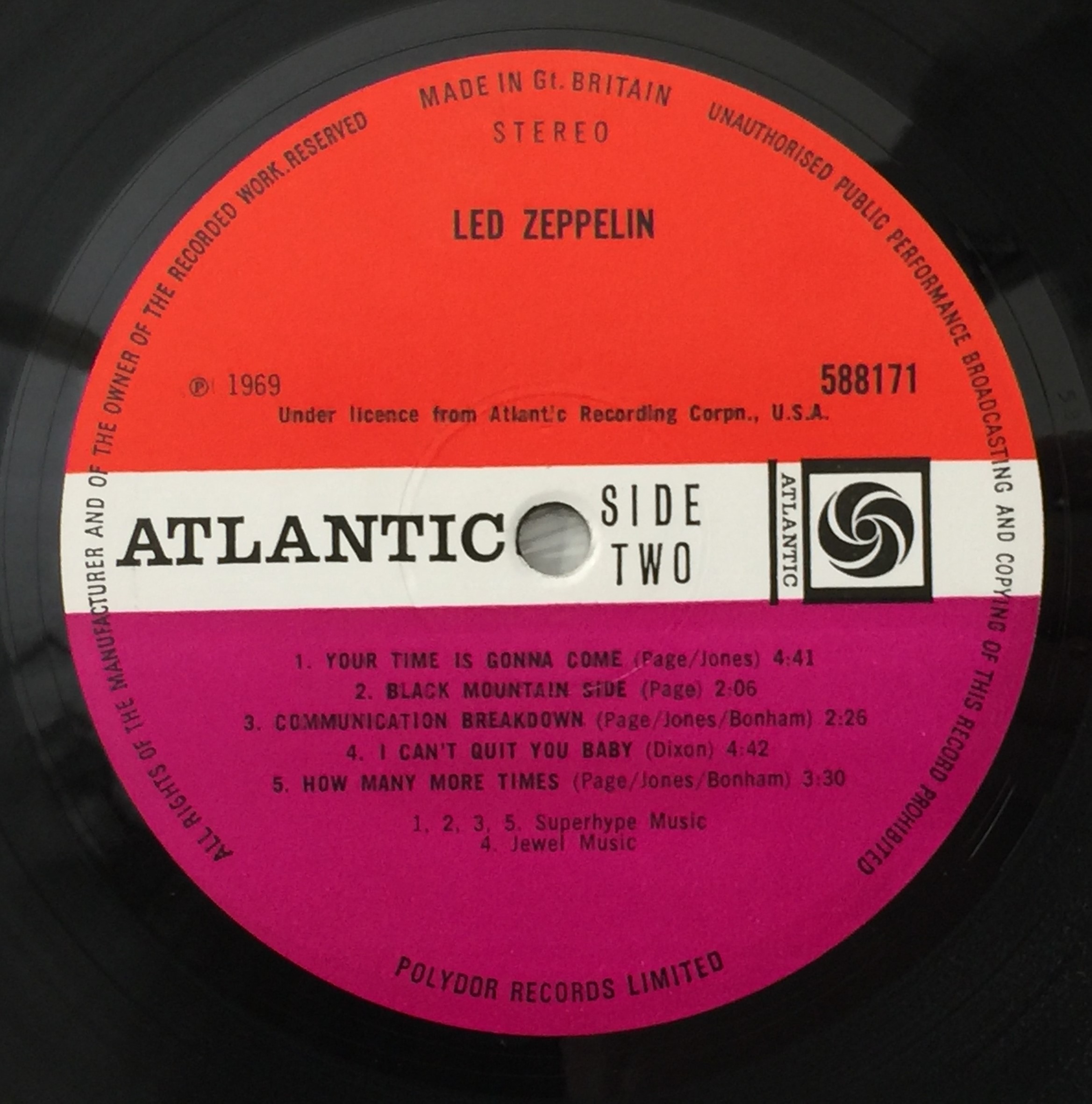 Lot 337 - LED ZEPPELIN - 'I' LP (ORIGINAL UK