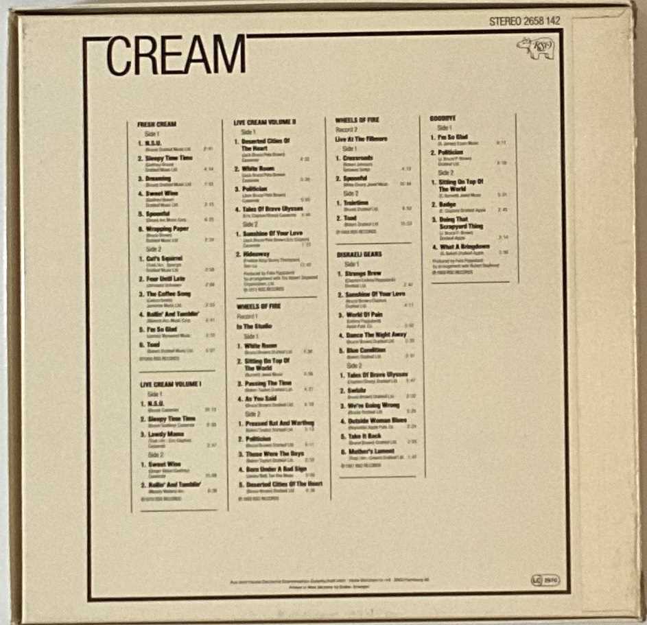 Lot 913 - Cream/Eric Clapton - German (1981) LP Box