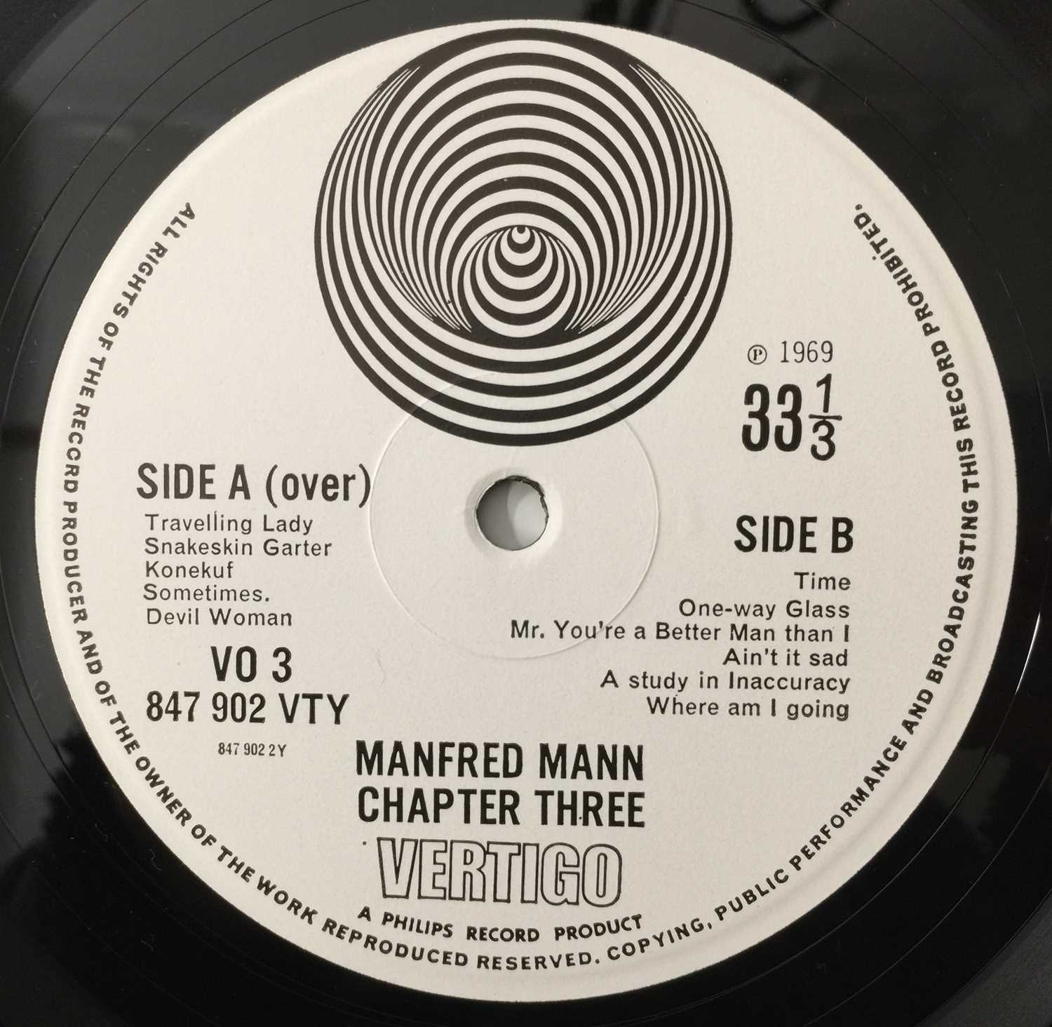 Lot 346 - MANFRED MANN CHAPTER THREE - LP PACK