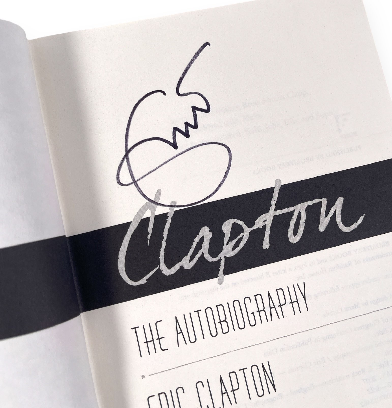 Lot 394 - ERIC CLAPTON - SIGNED AUTOBIOGRAPHY.