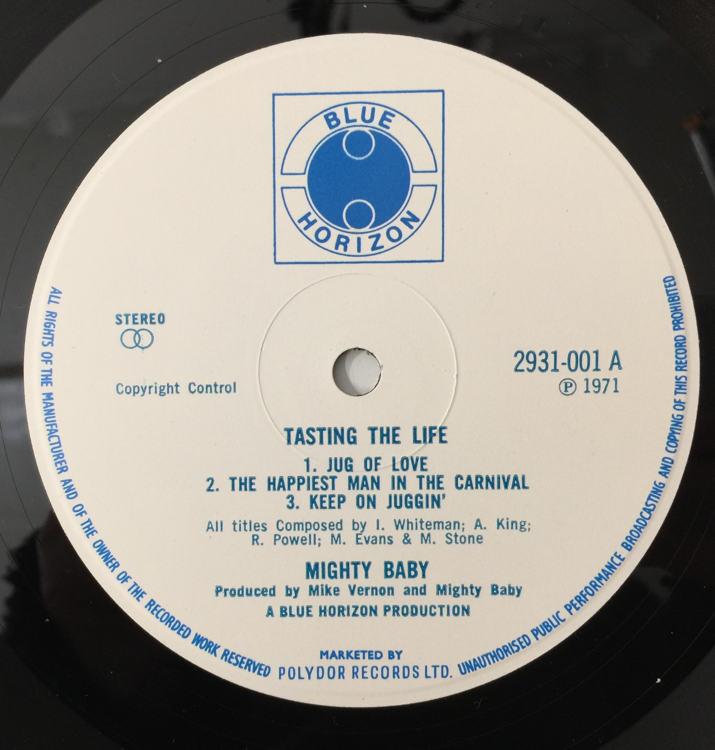 Lot 20 - MIGHTY BABY - A JUG OF LOVE LP (UK ORIGINAL