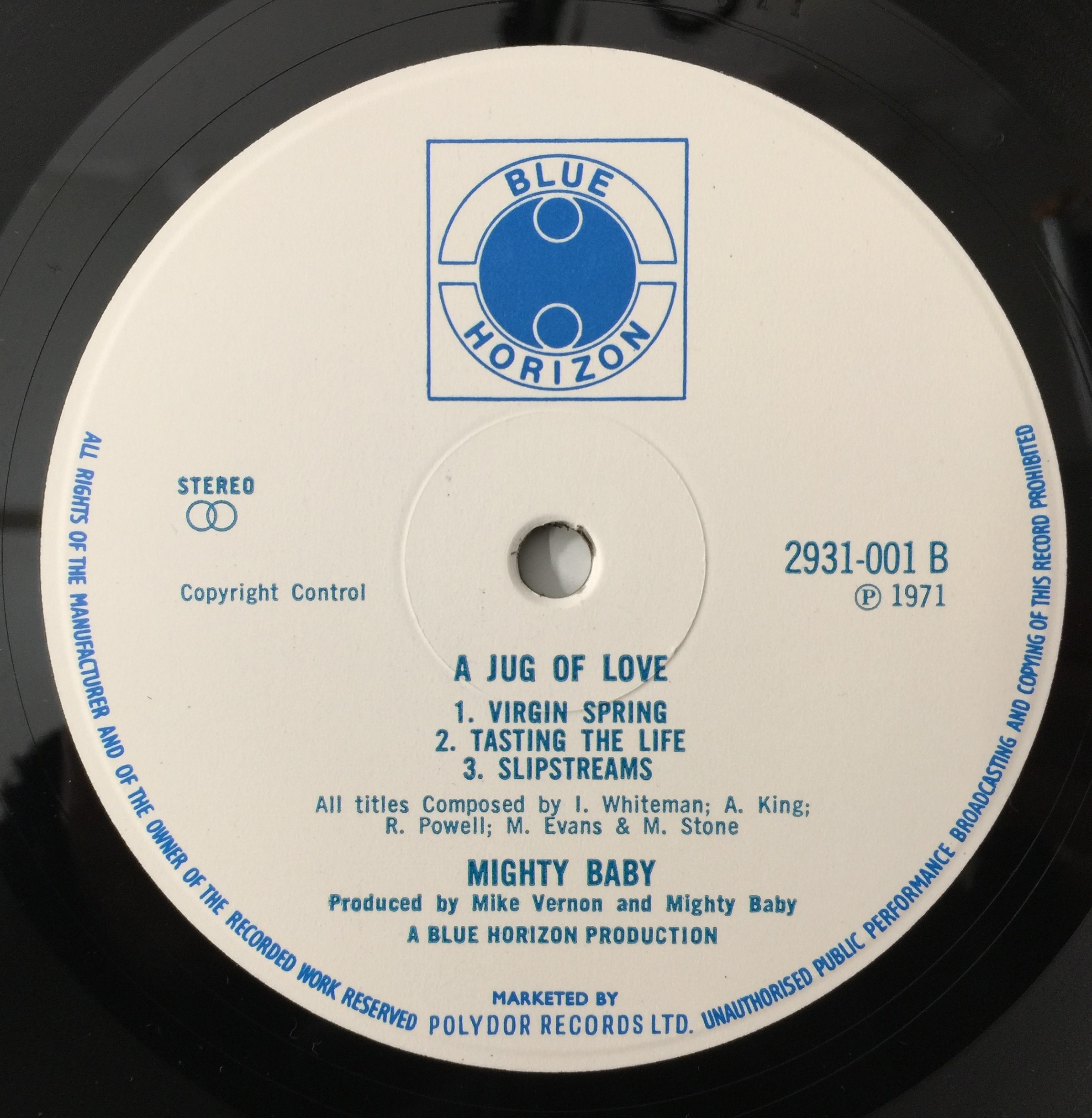 Lot 20 - MIGHTY BABY - A JUG OF LOVE LP (UK ORIGINAL
