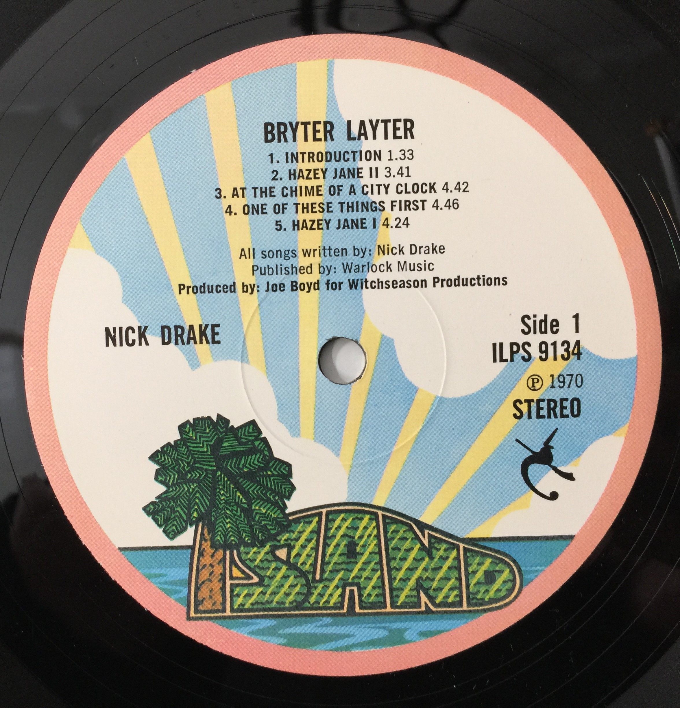 Lot 21 - NICK DRAKE - BRYTER LAYTER LP (ORIGINAL UK