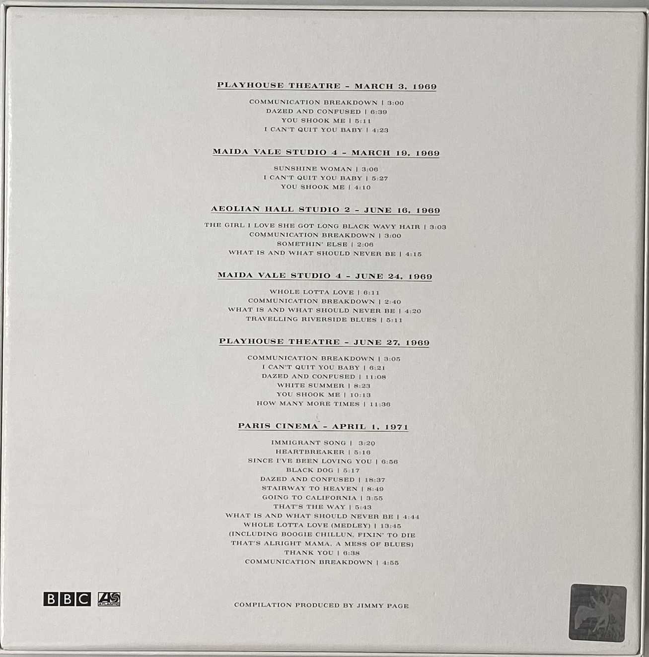 Lot 381 Led Zeppelin The Complete Bbc Sessions Lp