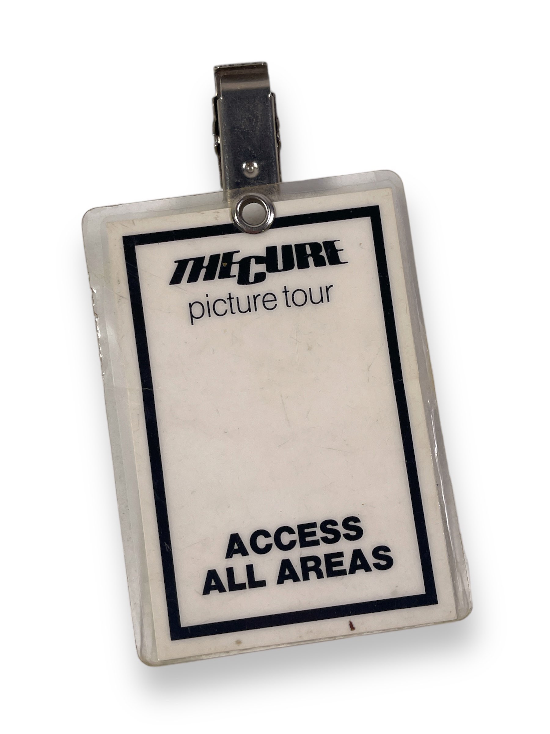 Lot 160 - THE CURE - SIGNED LP COVER AND AAA PASS FROM