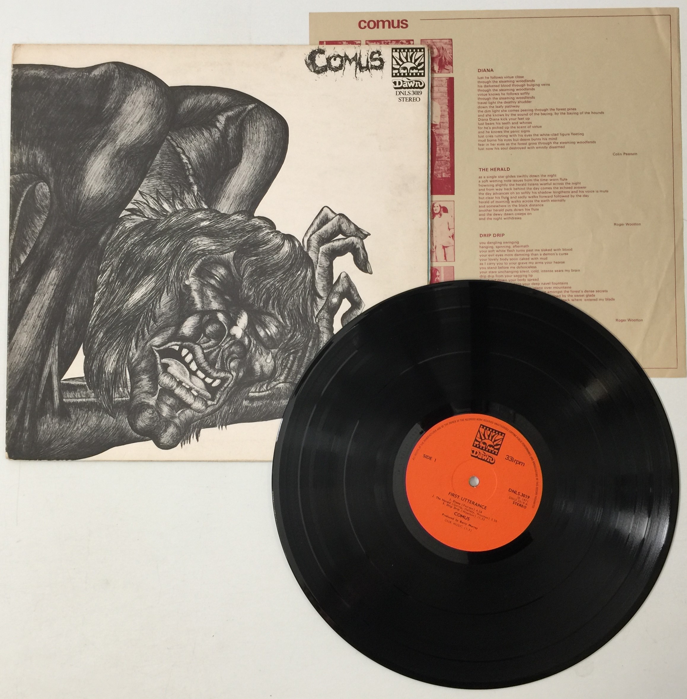 Lot 41 - COMUS - FIRST UTTERANCE LP (UK OG - DAWN