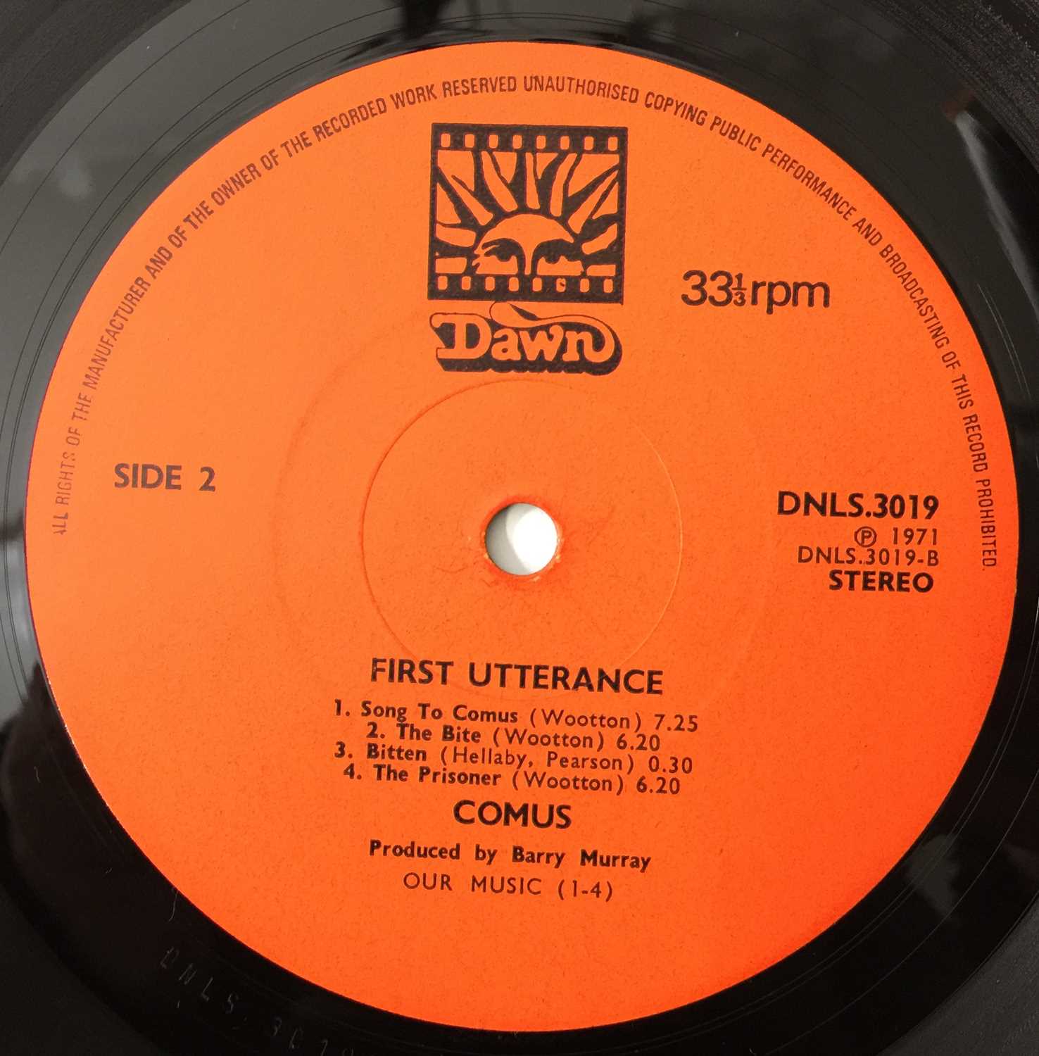 Lot 41 - COMUS - FIRST UTTERANCE LP (UK OG - DAWN