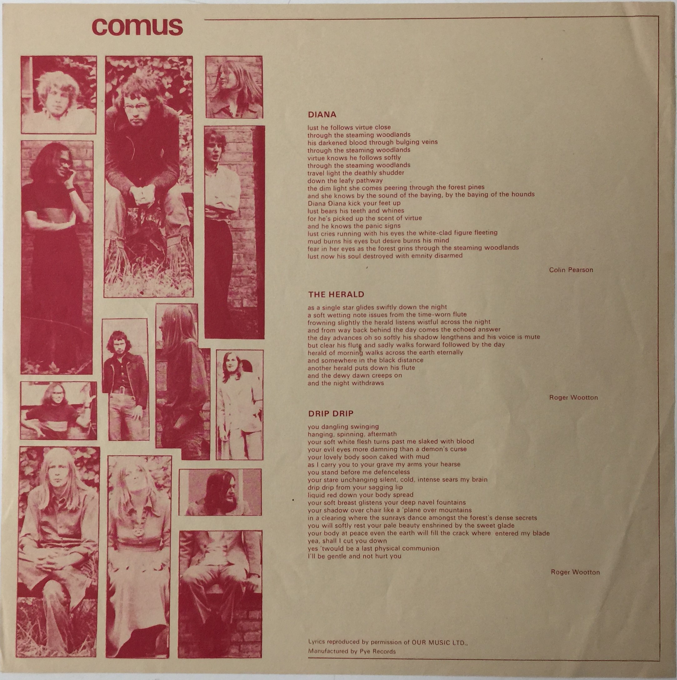 Lot 41 - COMUS - FIRST UTTERANCE LP (UK OG - DAWN