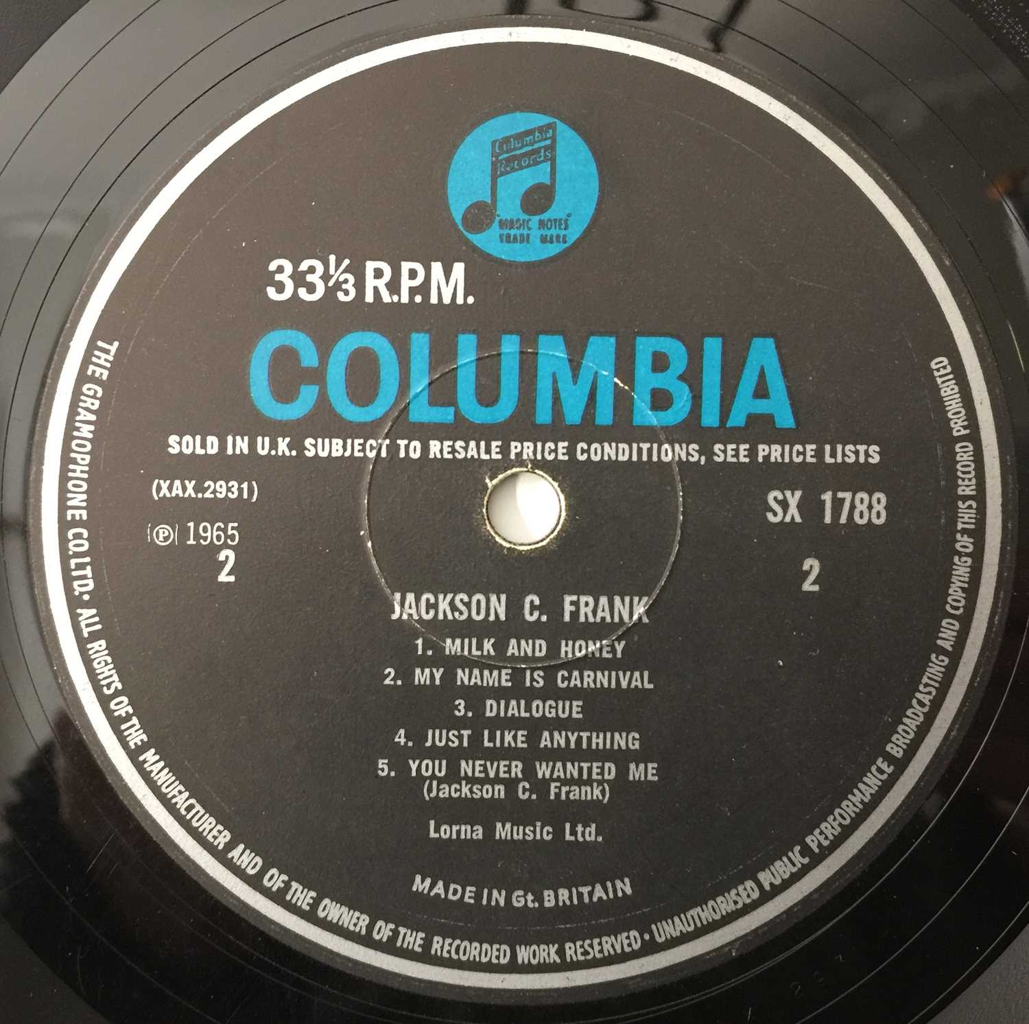 Lot 390 - JACKSON C. FRANK - JACKSON C. FRANK LP