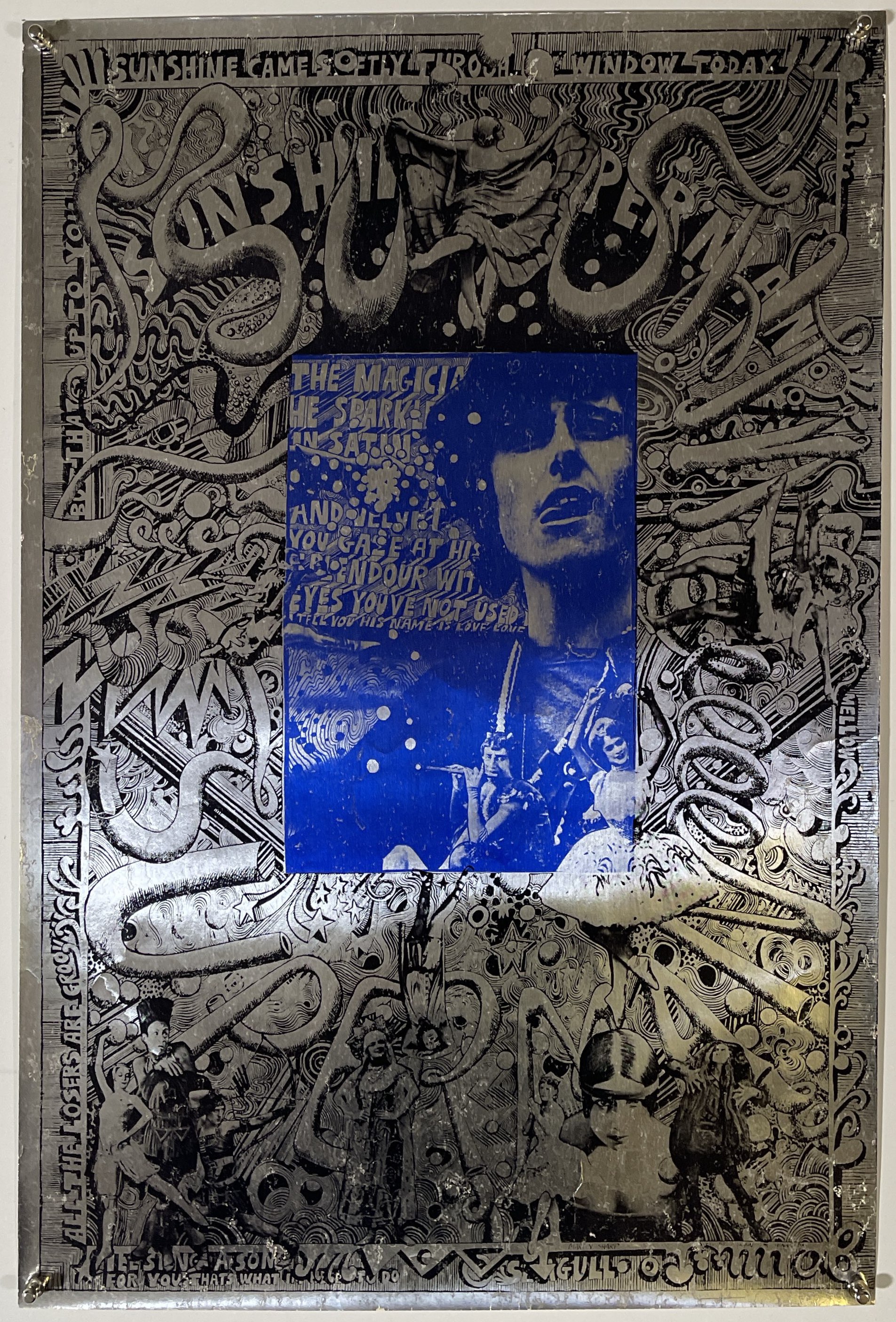 Lot 148 - MARTIN SHARP - BIG O - DONOVAN SILVER FOIL