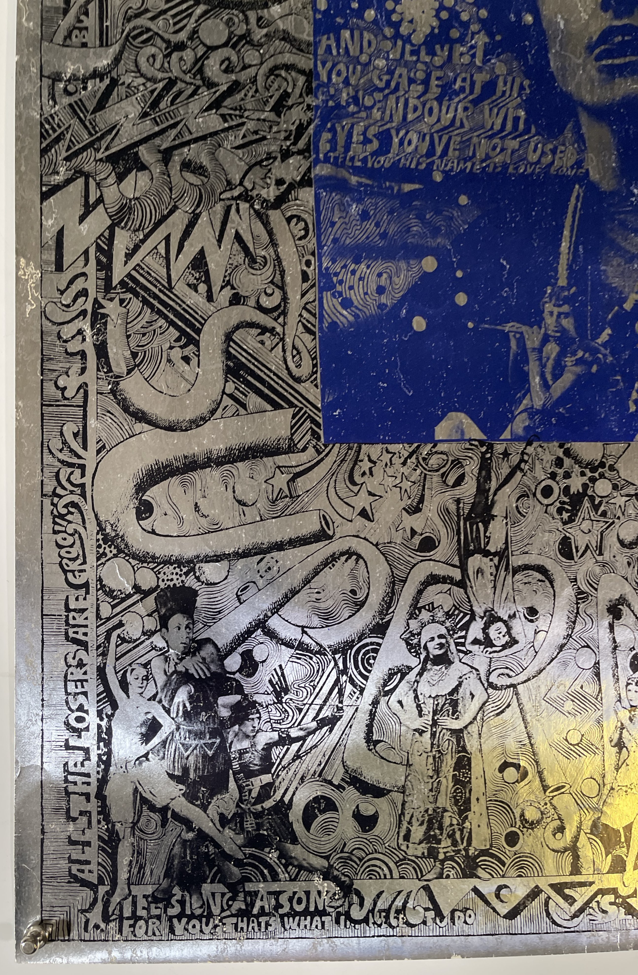 Lot 148 - MARTIN SHARP - BIG O - DONOVAN SILVER FOIL