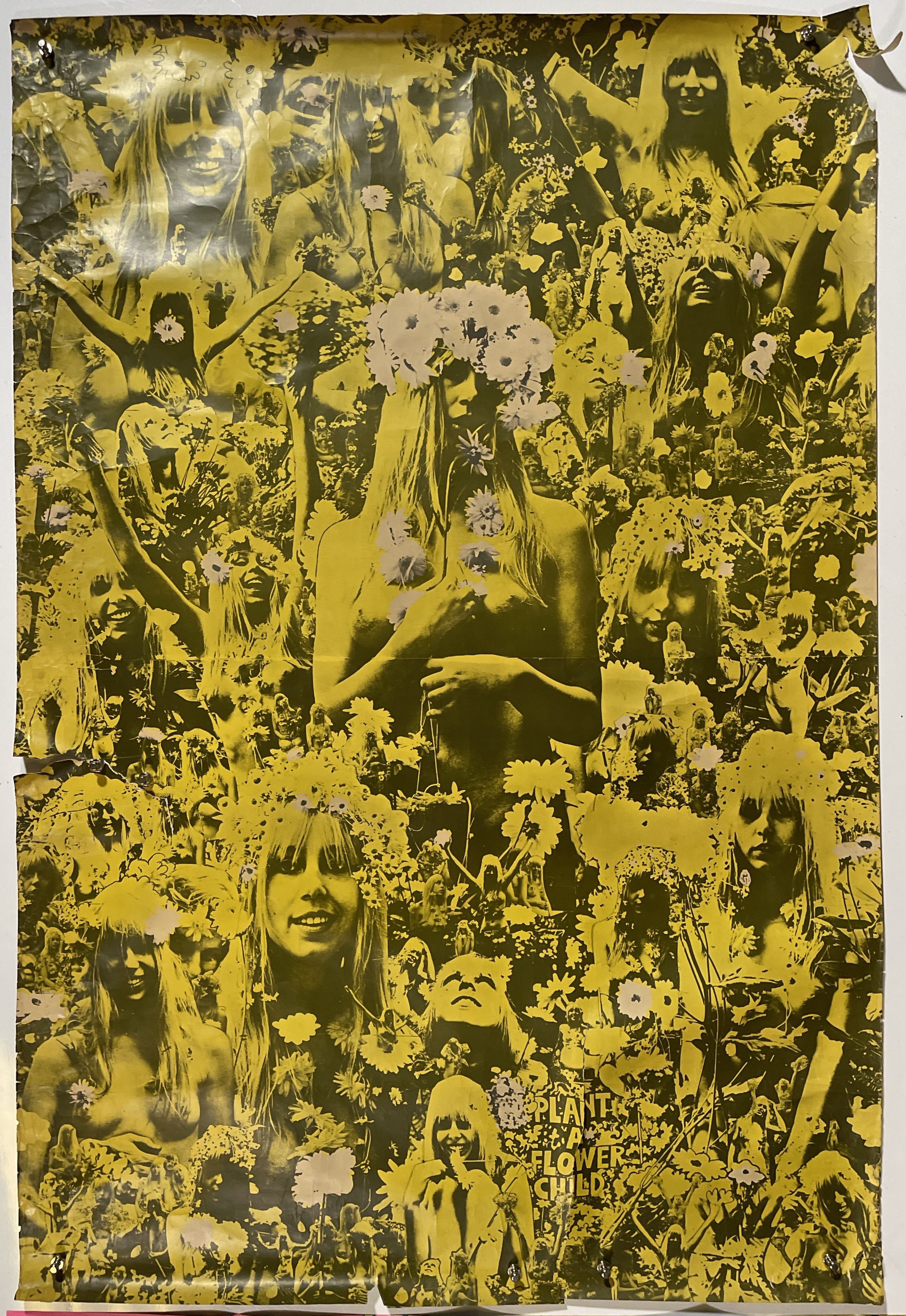 Lot 153 - OZ MAGAZINE POSTERS INC 'PLANT A FLOWER'.