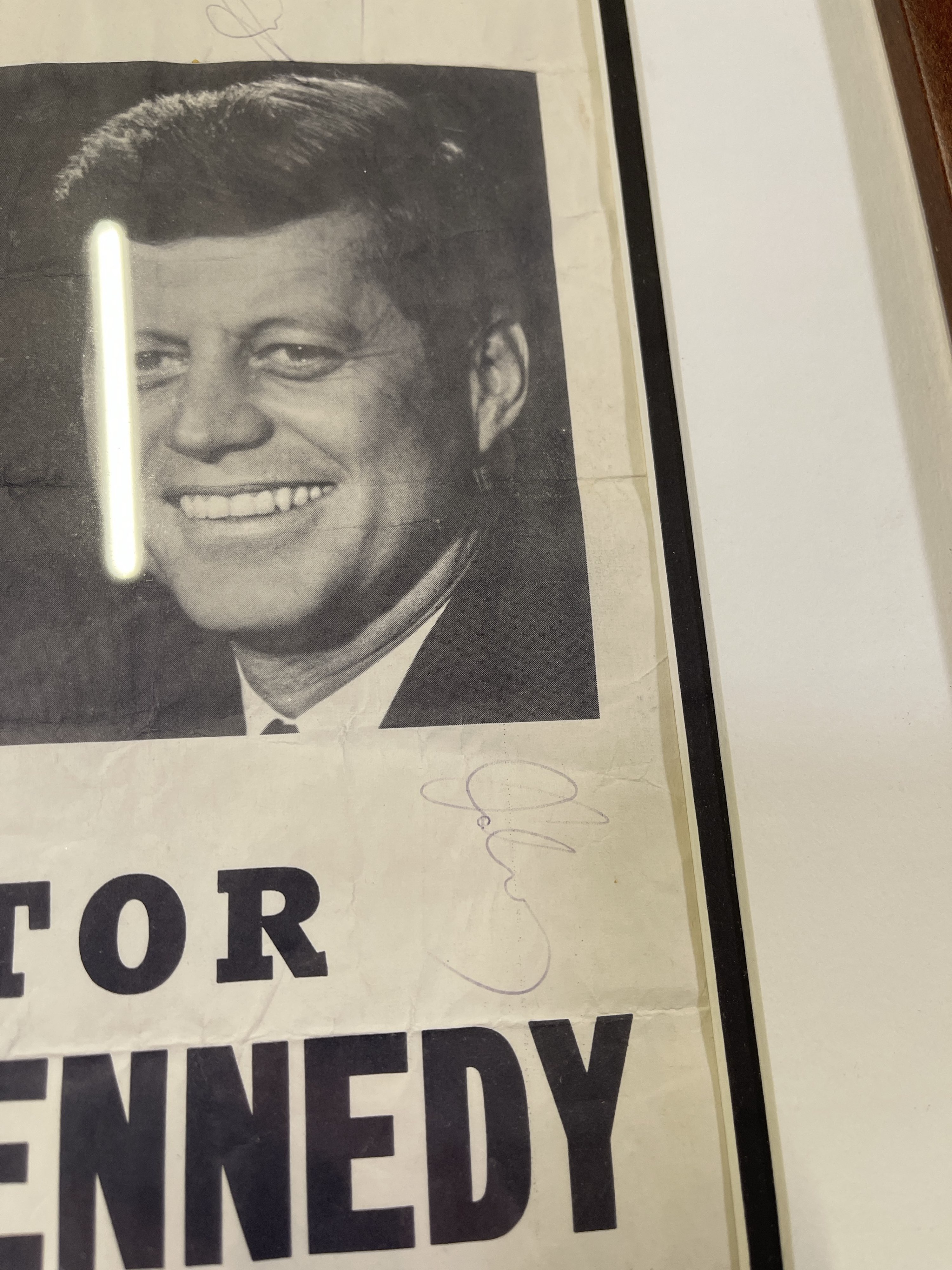 Lot 138 - DOUBLE SIGNED ORIGINAL JFK FLYER.