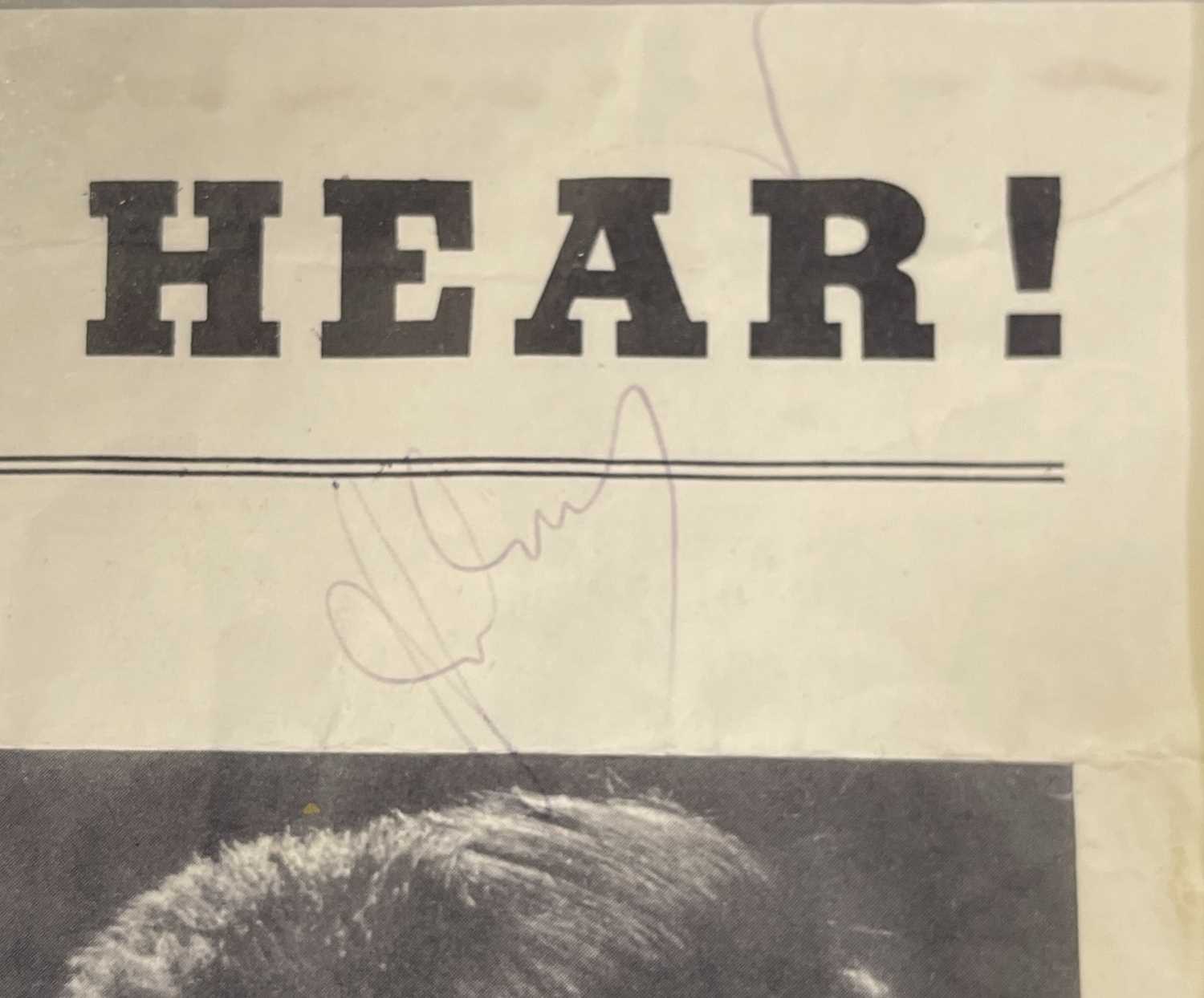 Lot 138 - DOUBLE SIGNED ORIGINAL JFK FLYER.