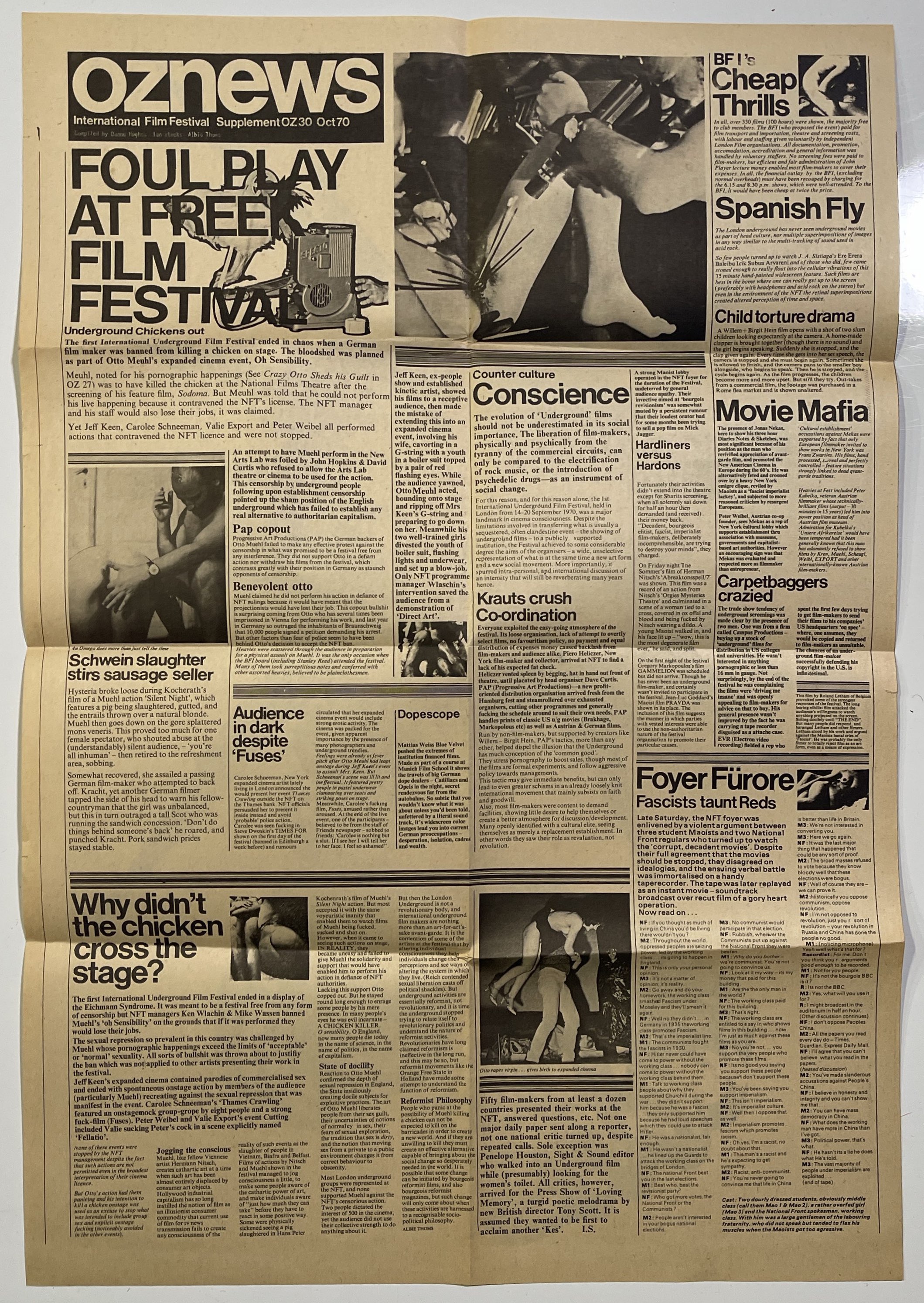 Lot 33 - OZ MAGAZINE - 14 ISSUES / POSTERS.