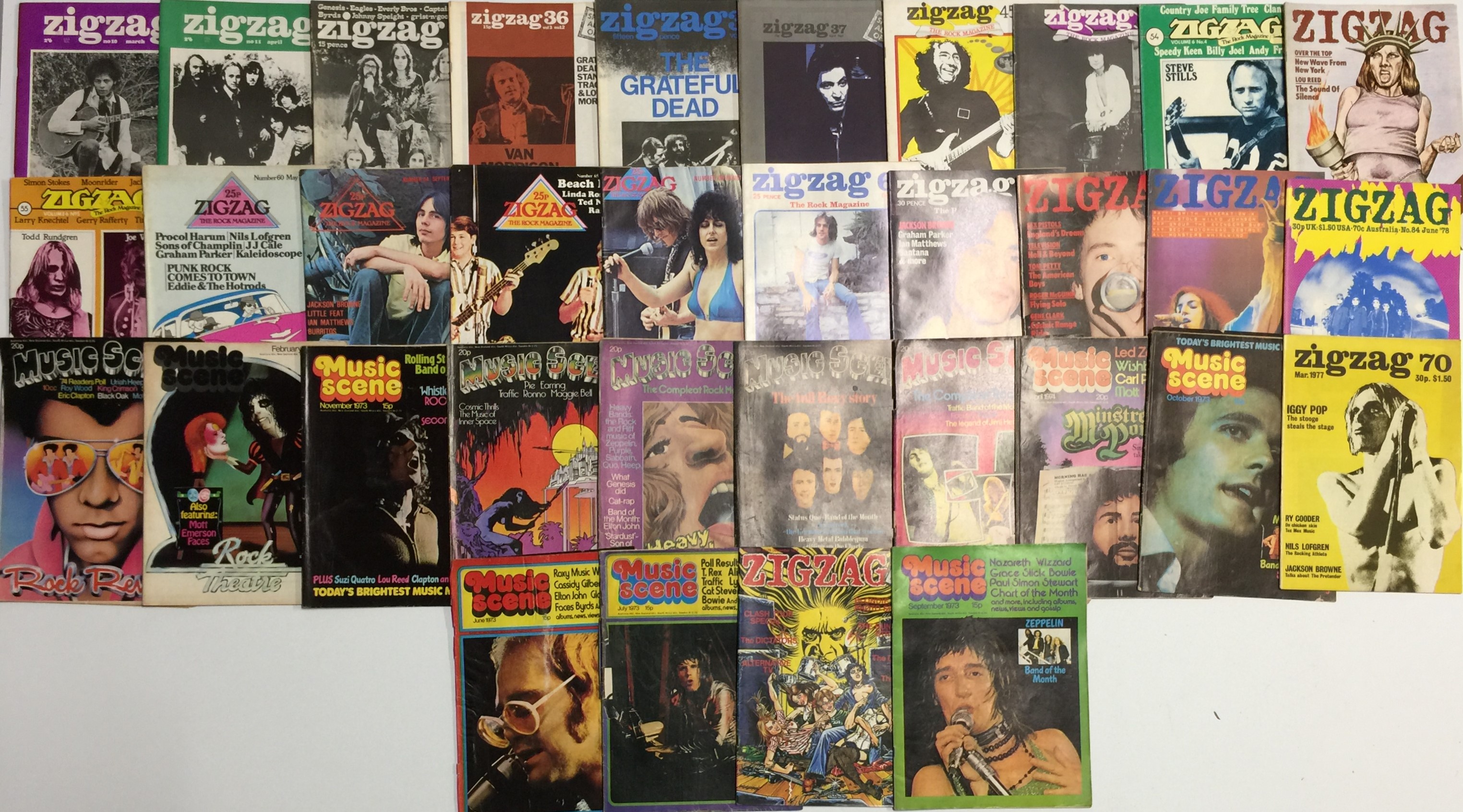 Lot 84 - COLLECTION OF EARLY ZIG ZAG / MUSIC SCENE