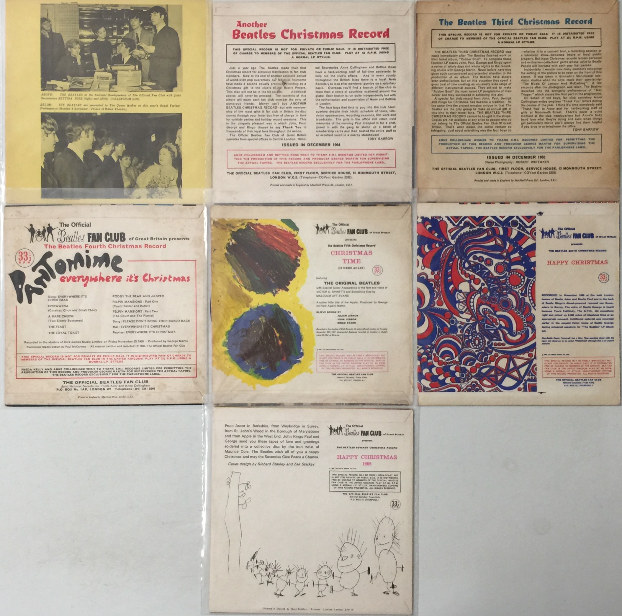 Lot 65 - THE BEATLES - COMPLETE CHRISTMAS FLEXI DISC