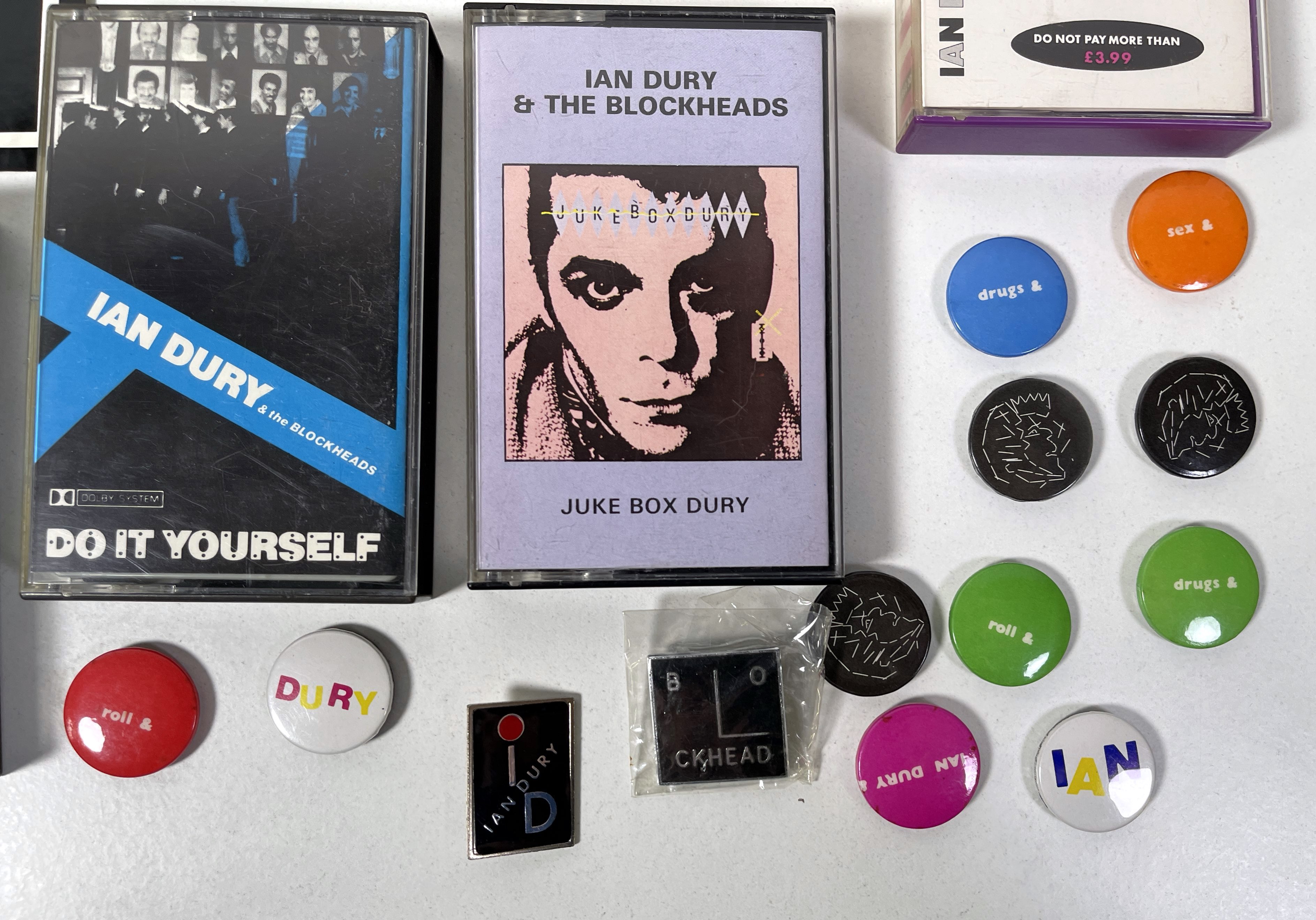Lot 447 - IAN DURY AND THE BLOCKHEADS MEMORABILIA INC