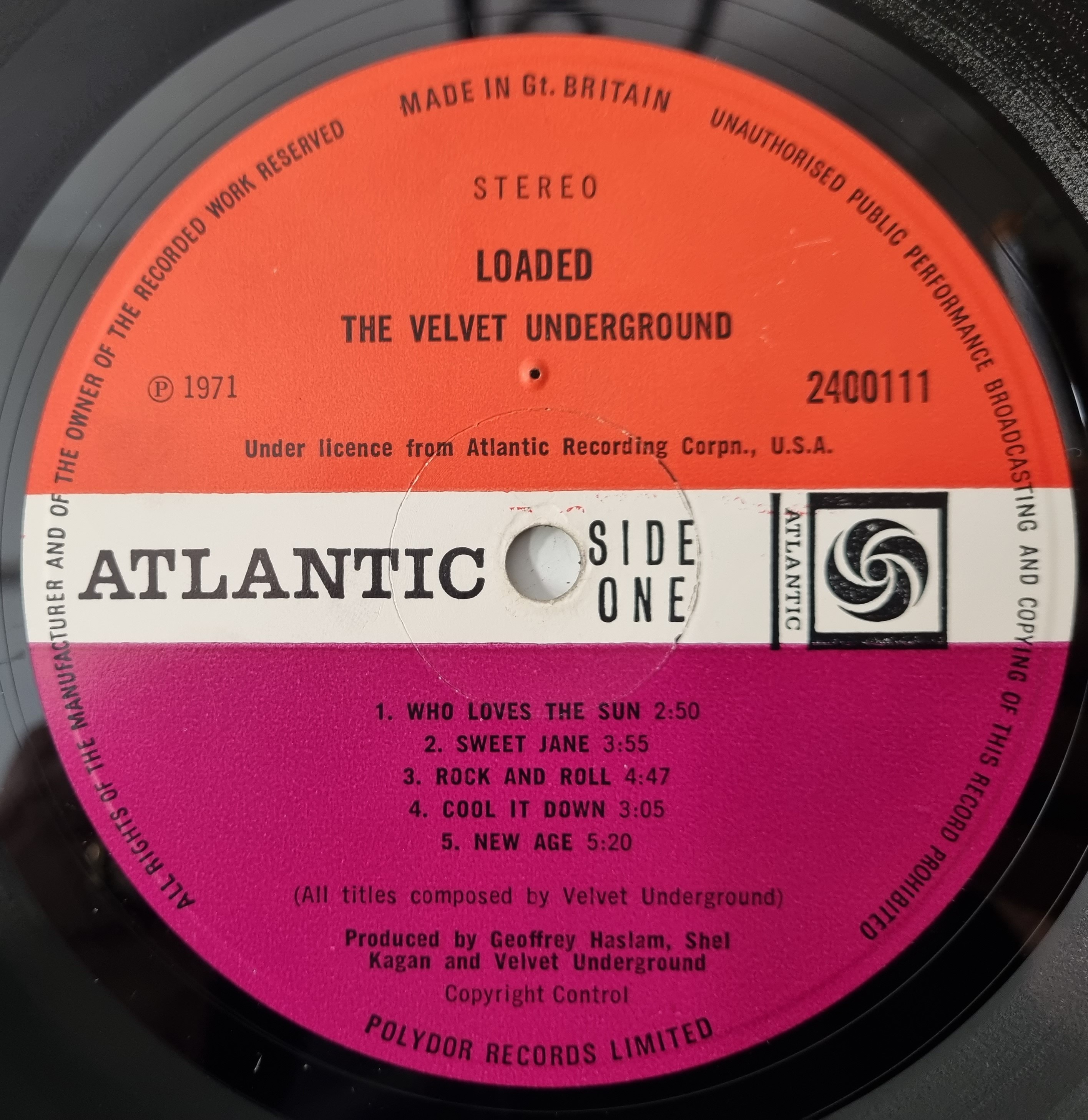 Lot 857 - THE VELVET UNDERGROUND - LOADED LP (UK OG