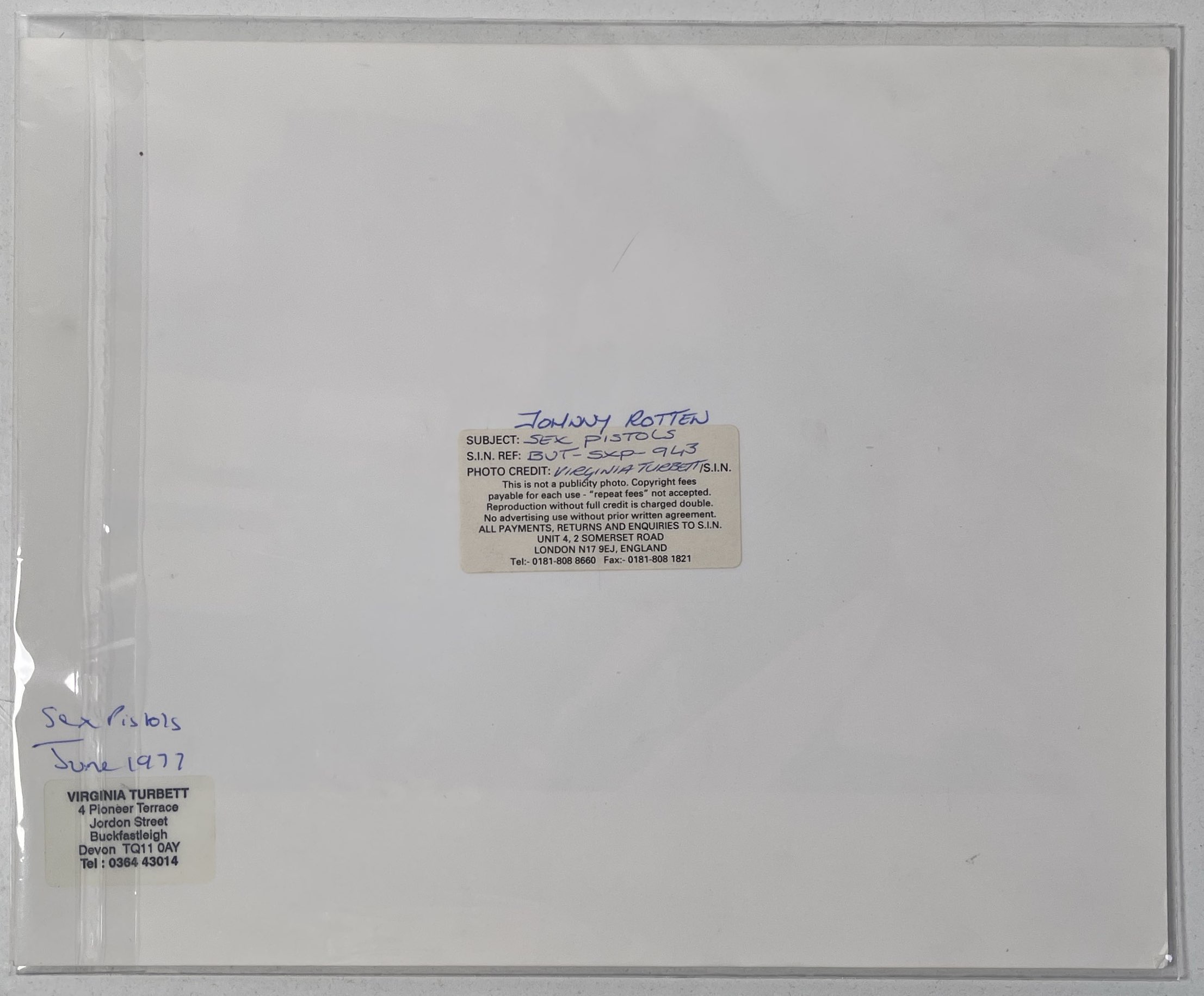 Lot 49 The Sex Pistols Johnny Rotten 1977 5572