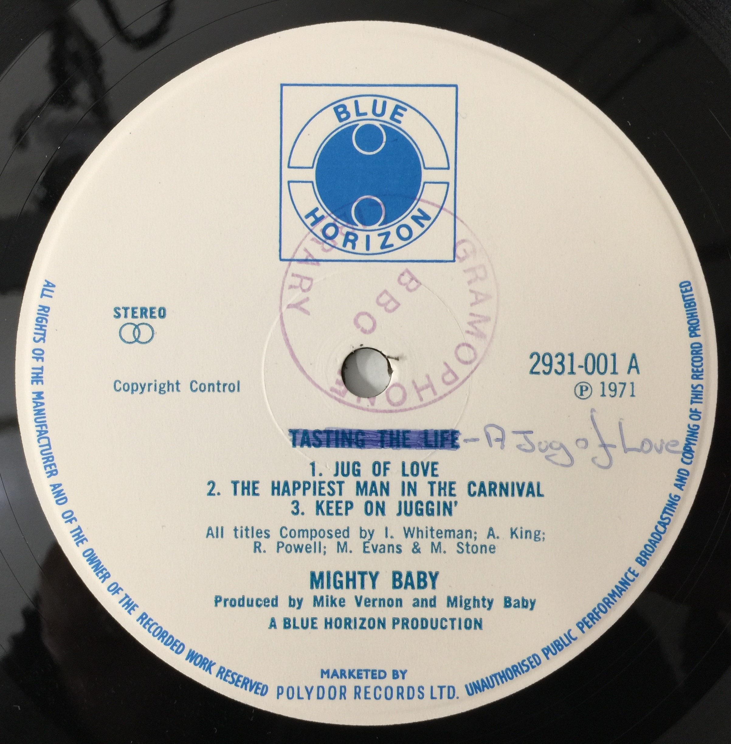 Lot 82 - MIGHTY BABY - JUG OF LOVE LP (ORIGINAL UK