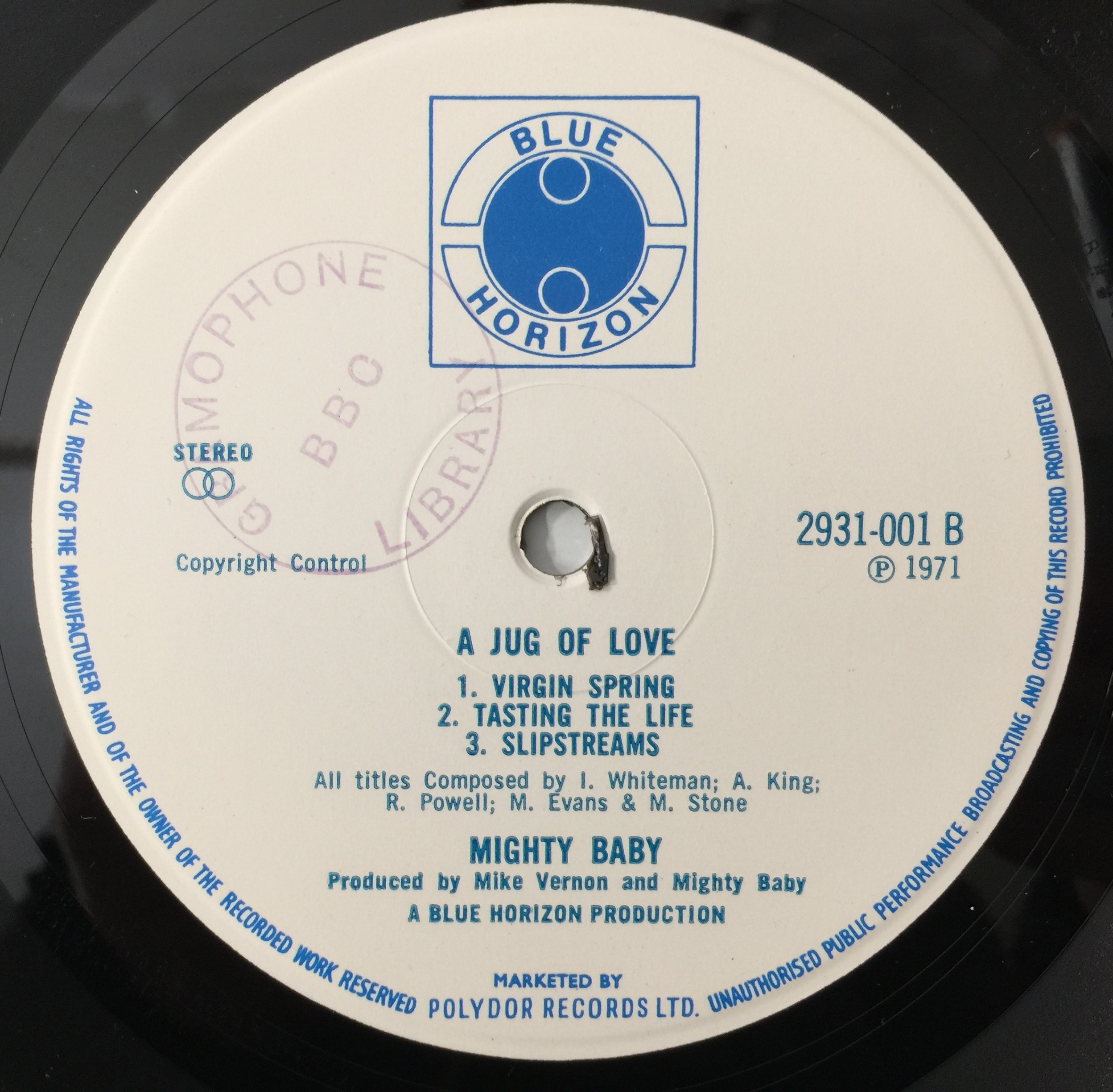 Lot 82 - MIGHTY BABY - JUG OF LOVE LP (ORIGINAL UK