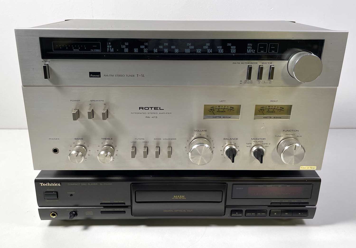 Lot 22 - HI-FI INC ROTEL / SANSUI / TECHNICS.