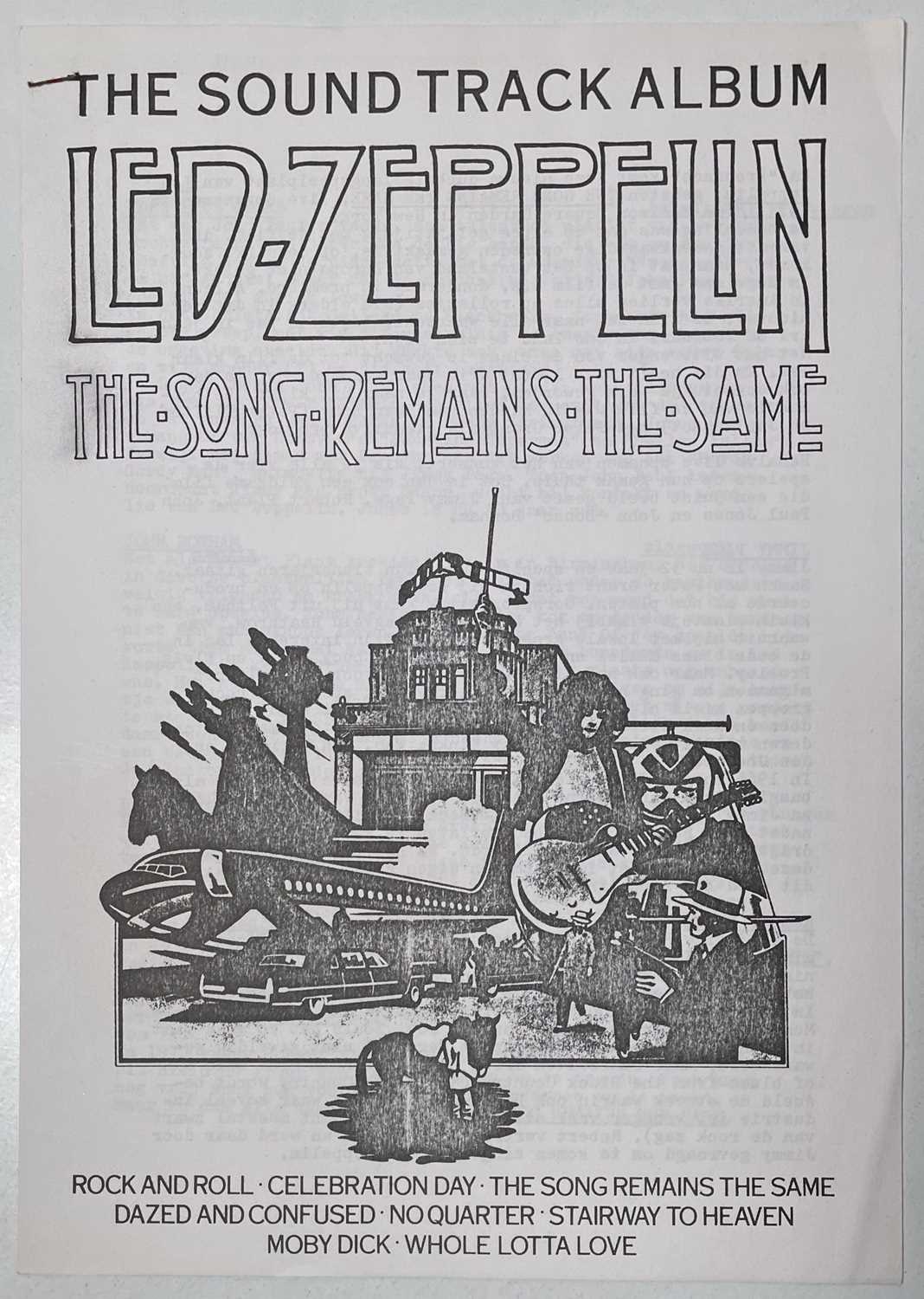 Lot 345 - LED ZEPPELIN - A DUTCH PRESS KIT FOR SONG