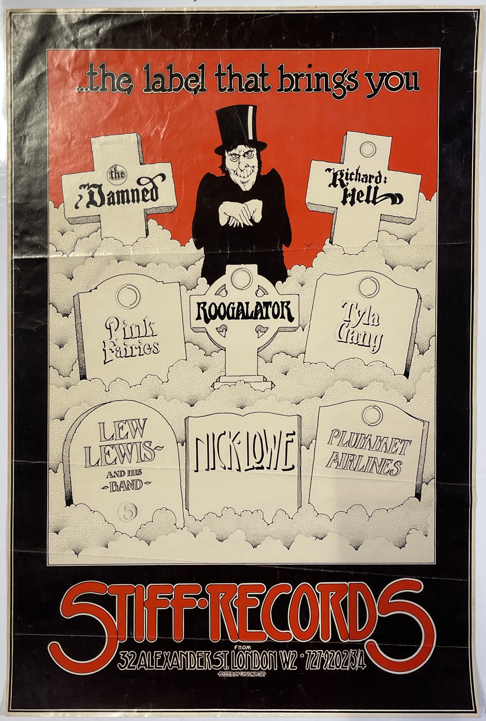 Lot 200 - THE DAMNED - 5TH ANNIVERSARY LYCEUM POSTER,