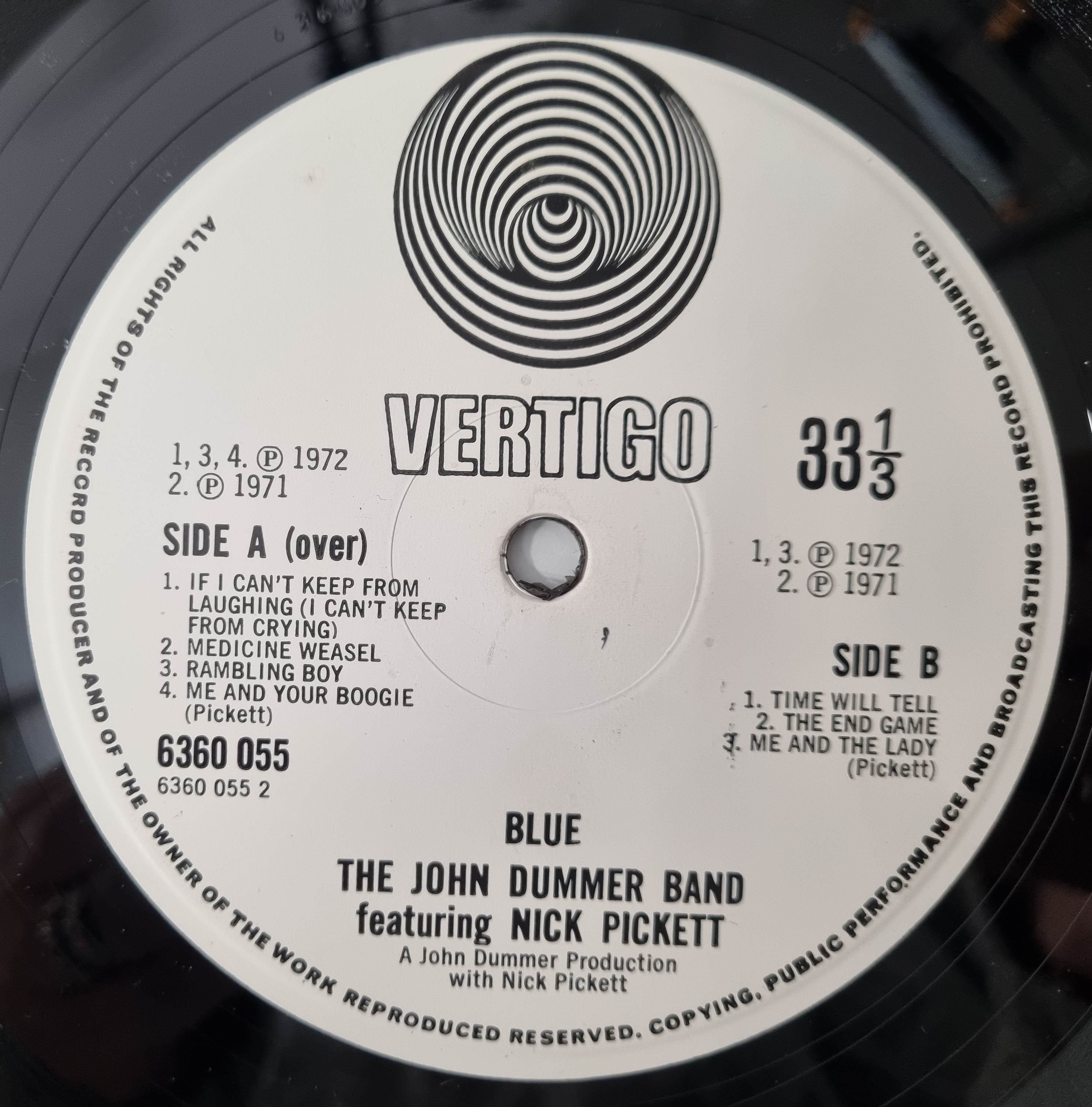 Lot 1056 - THE JOHN DUMMER BAND - "TIME WILL TELL"