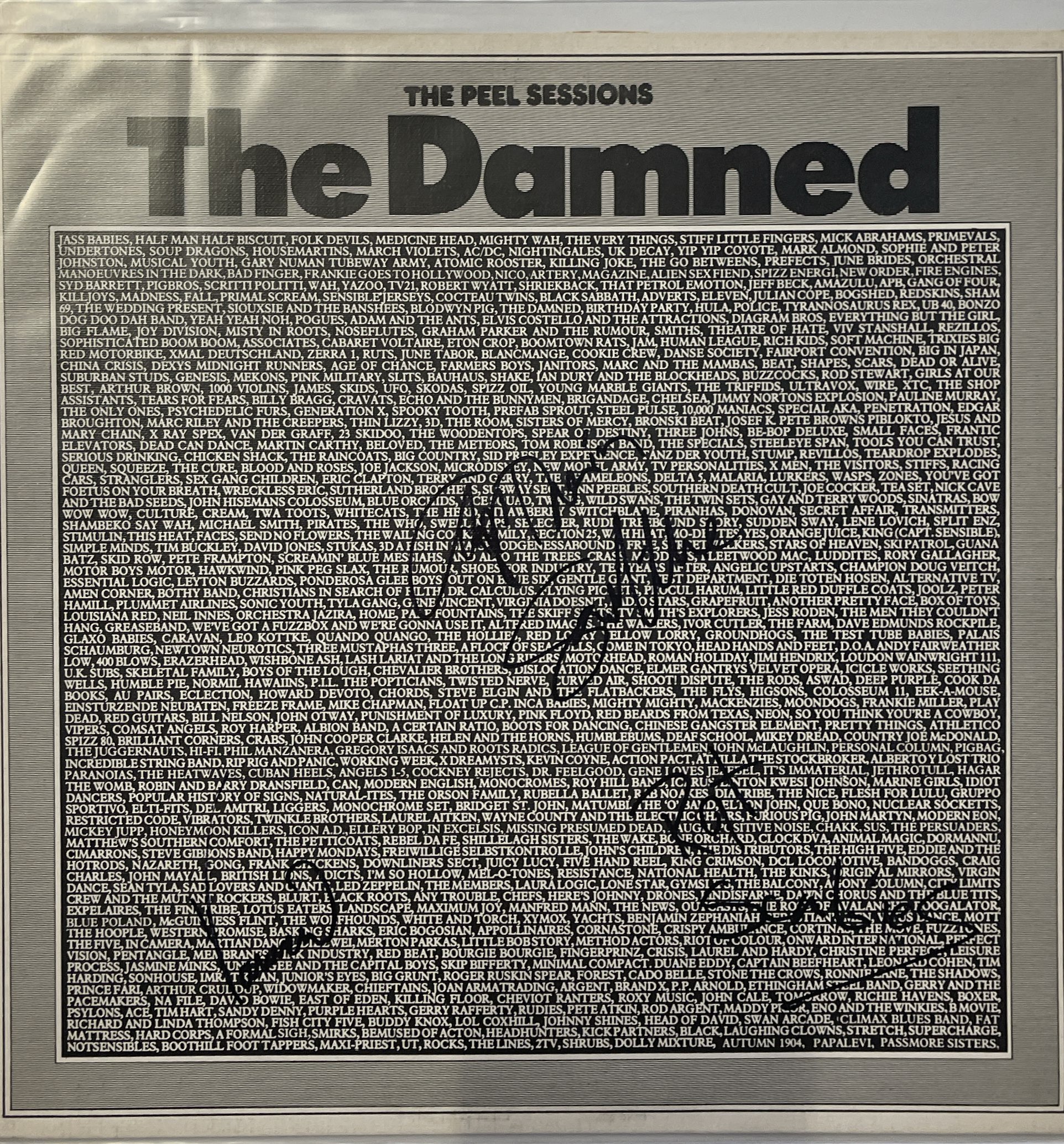 Lot 454 - THE DAMNED - SIGNED LP AND 7" SINGLES.