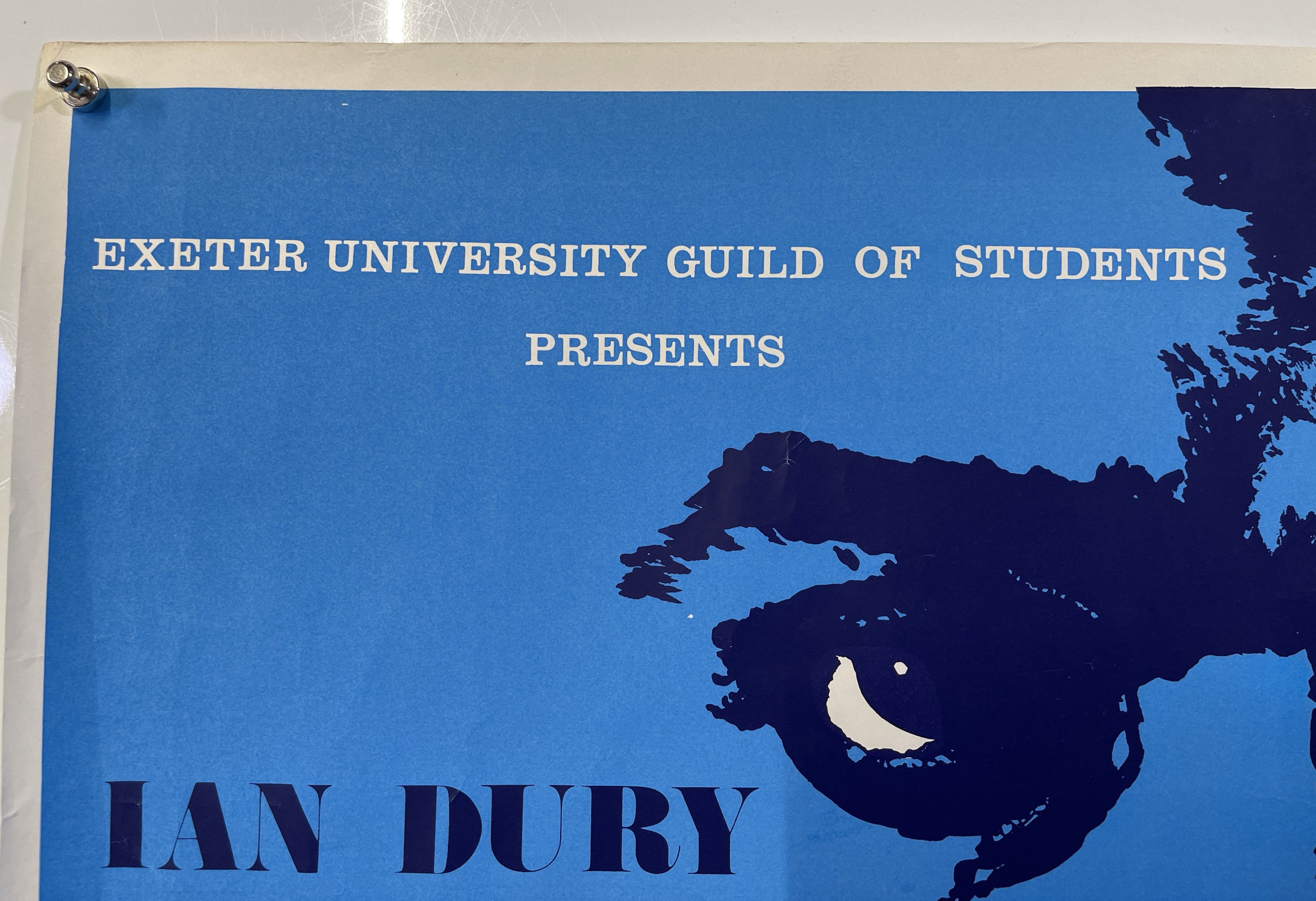 Lot 207 - IAN DURY - A CONCERT POSTER FOR EXETER GREAT