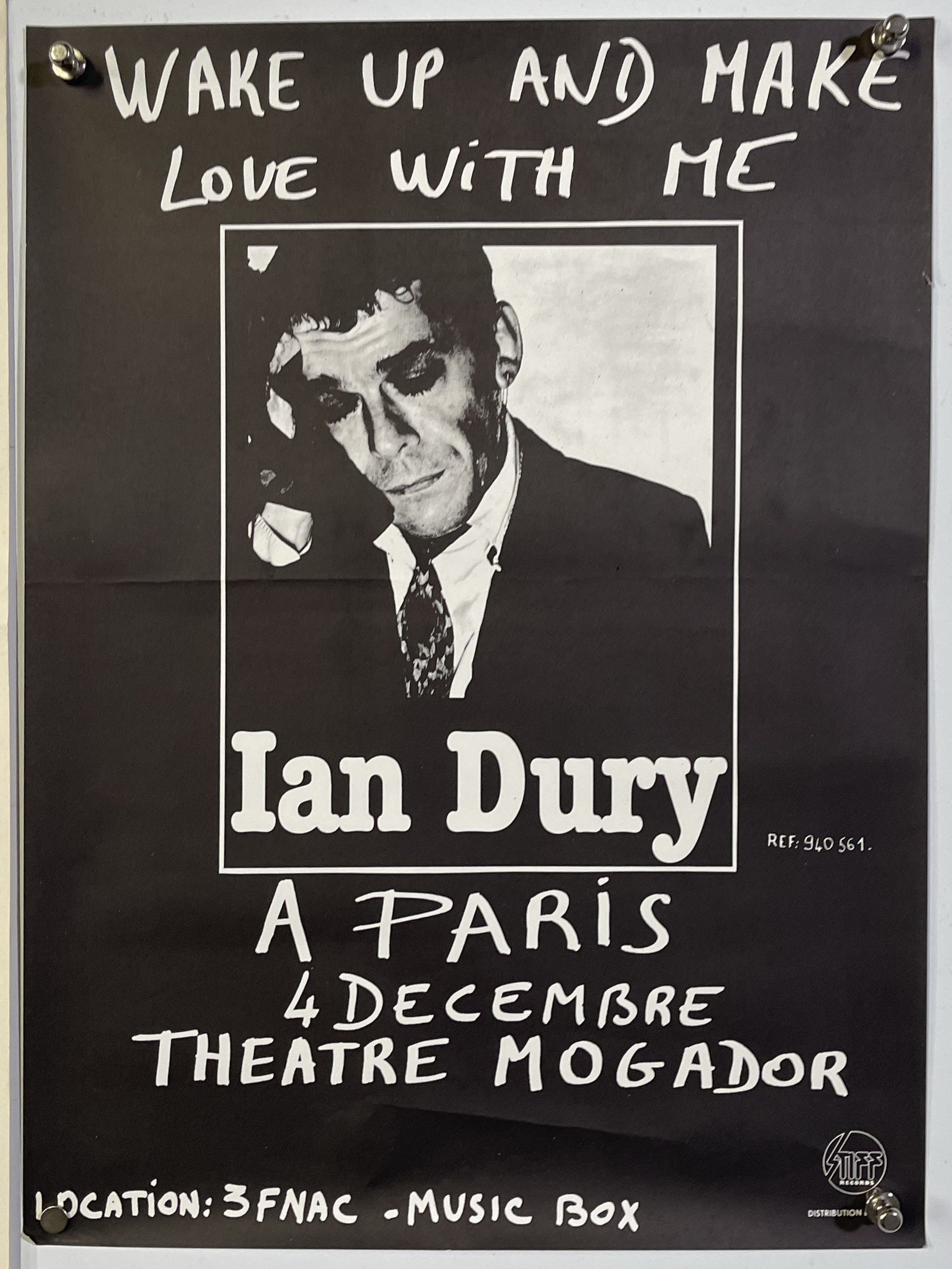 Lot 210 - IAN DURY - POSTER COLLECTION C 70S./80S INC