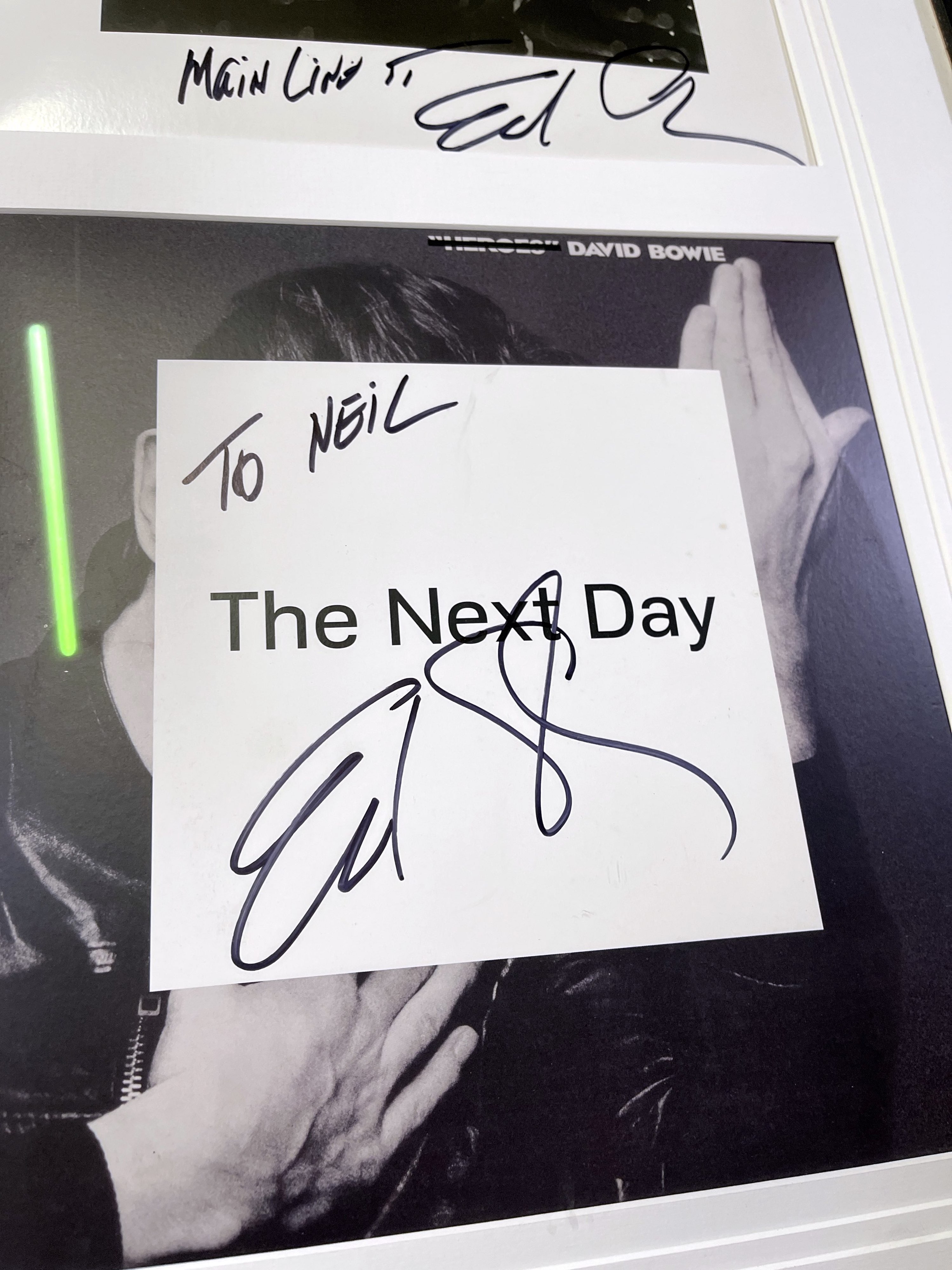 Lot 388 - DAVID BOWIE - EARL SLICK SIGNED ITEMS.