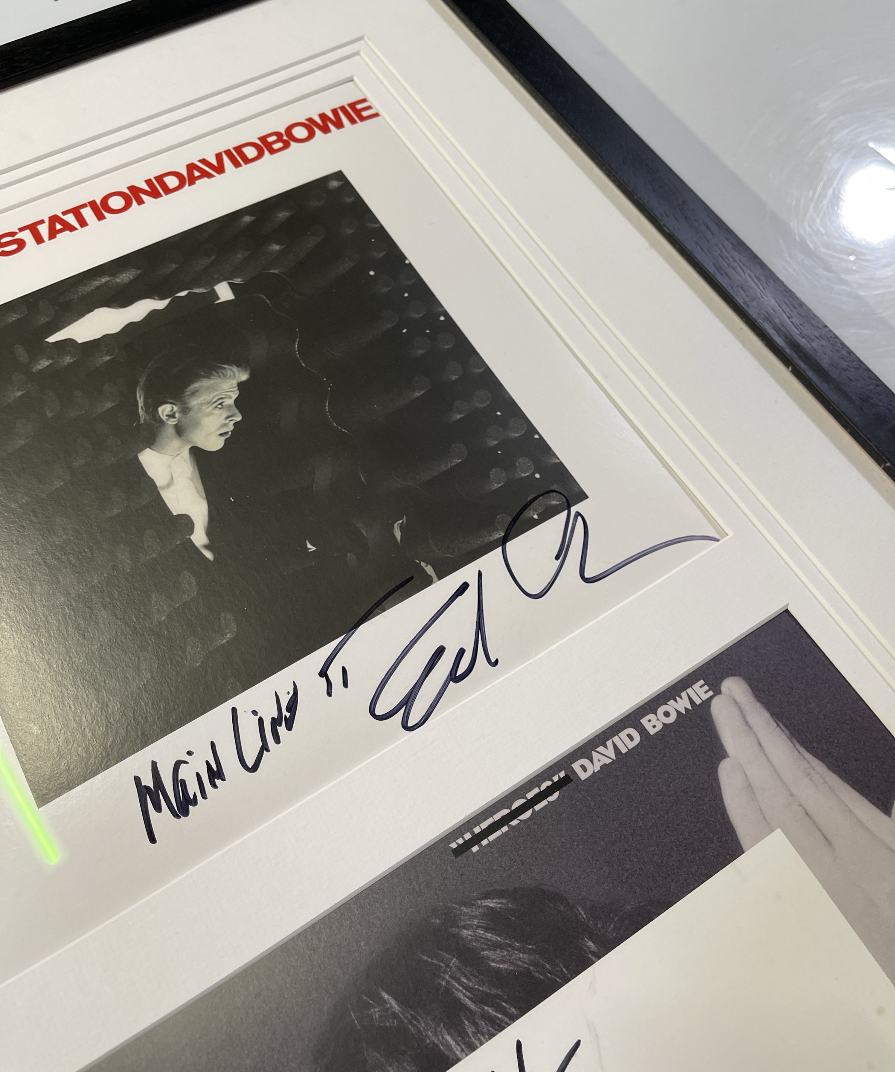 Lot 388 - DAVID BOWIE - EARL SLICK SIGNED ITEMS.