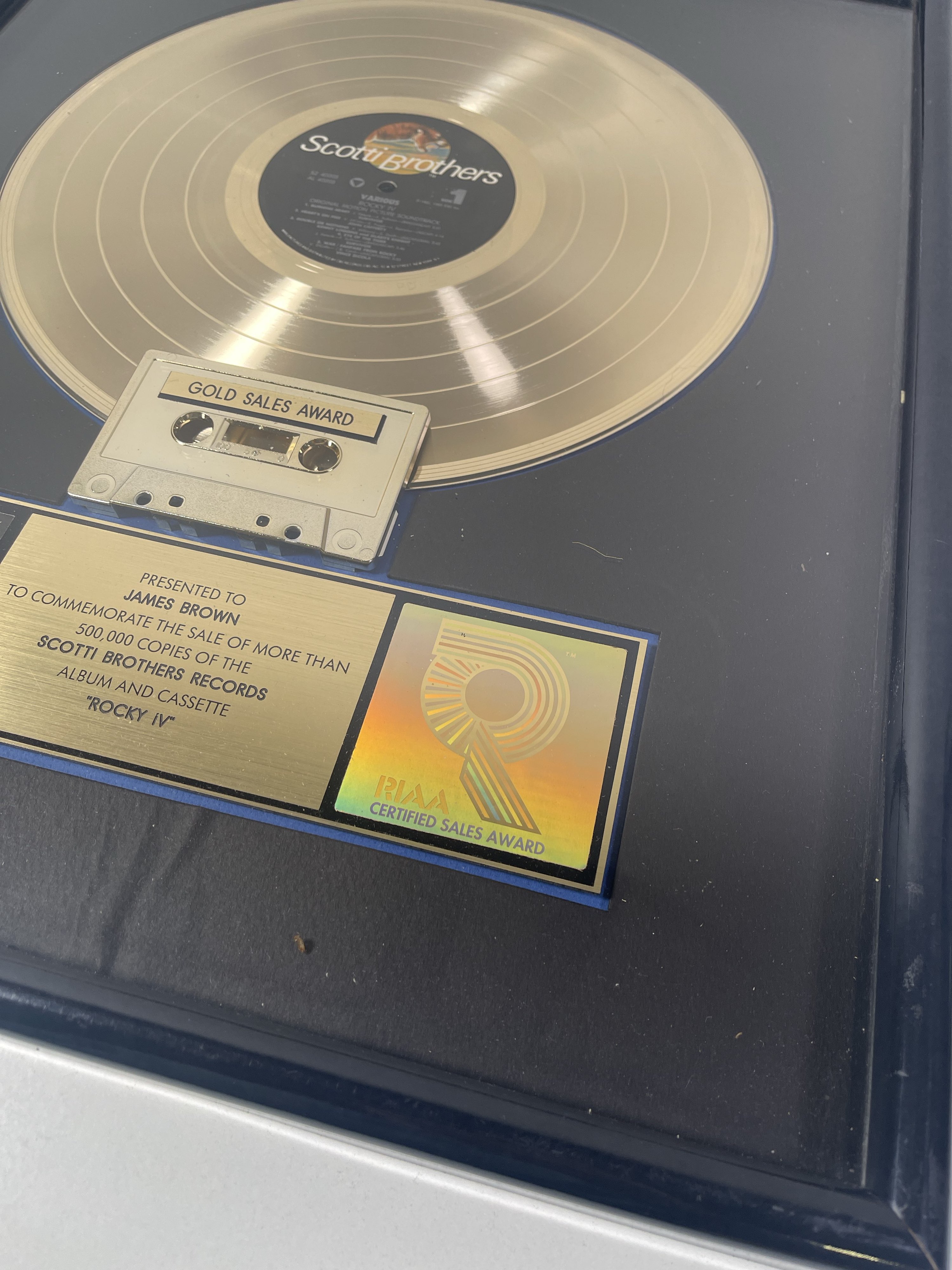 Lot 104 - JAMES BROWN - AN ORIGINAL RIAA GOLD SALES