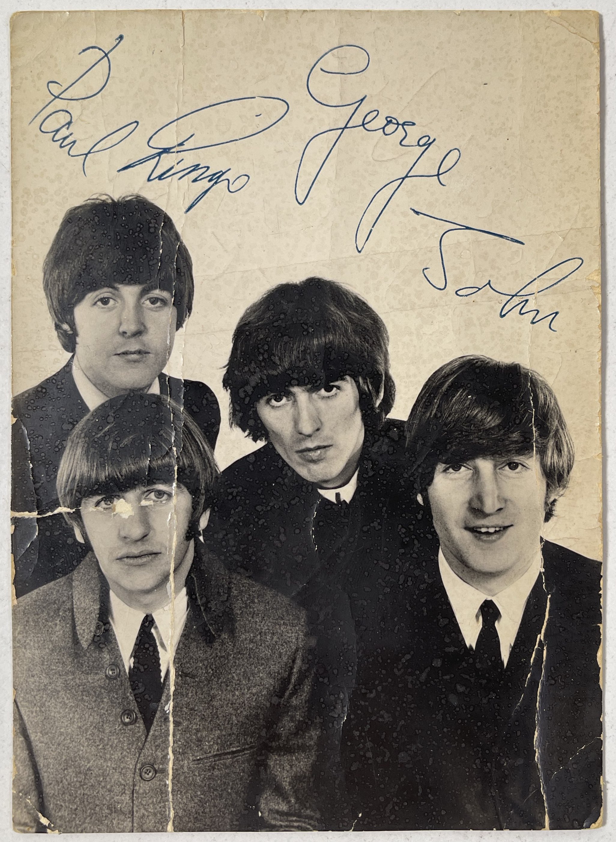 Lot 367 - THE BEATLES INTEREST - POSTCARD SIGNED BY