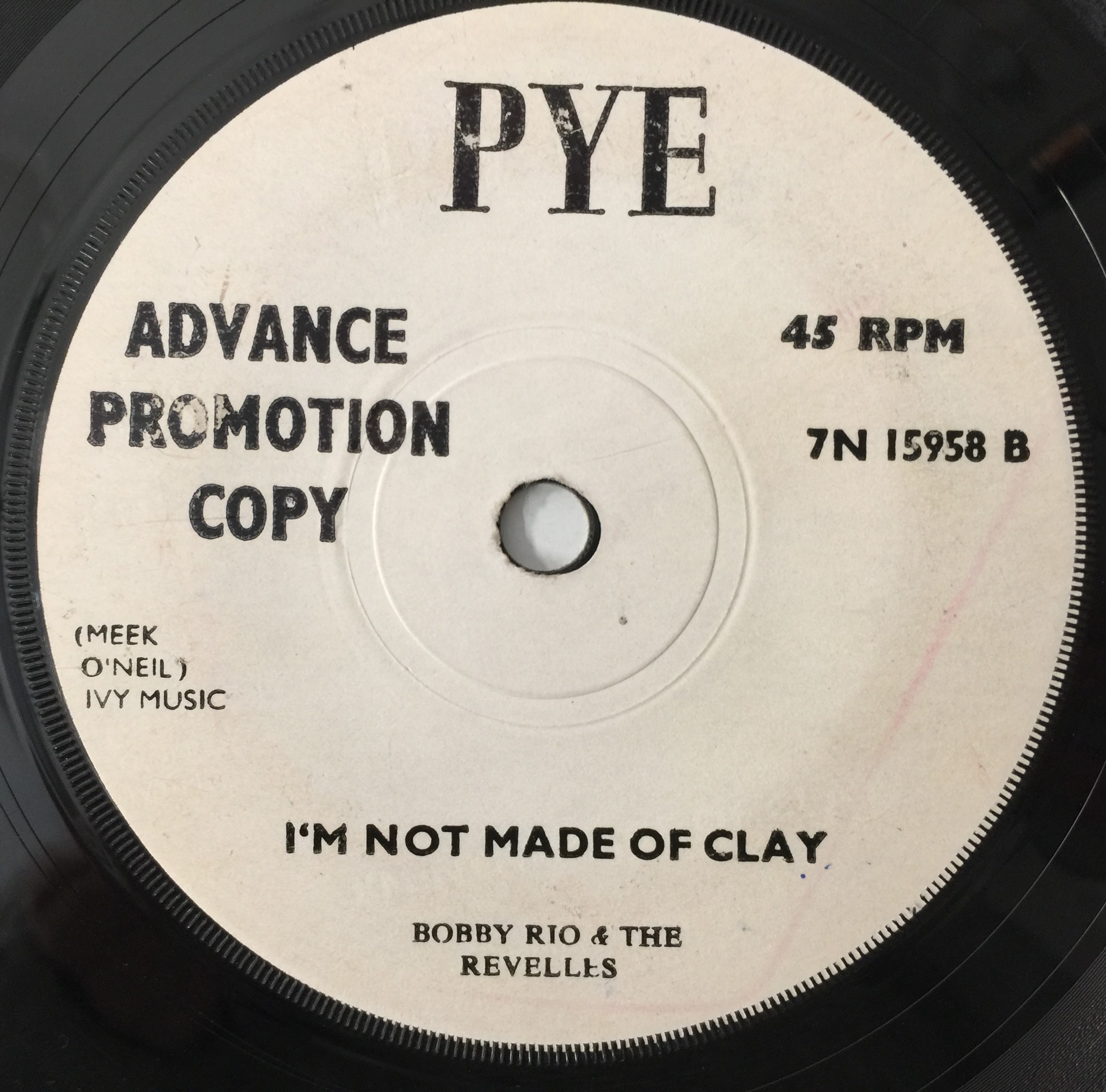 Lot 373 - BOBBY RIO & THE REVELLES - VALUE FOR LOVE 7"