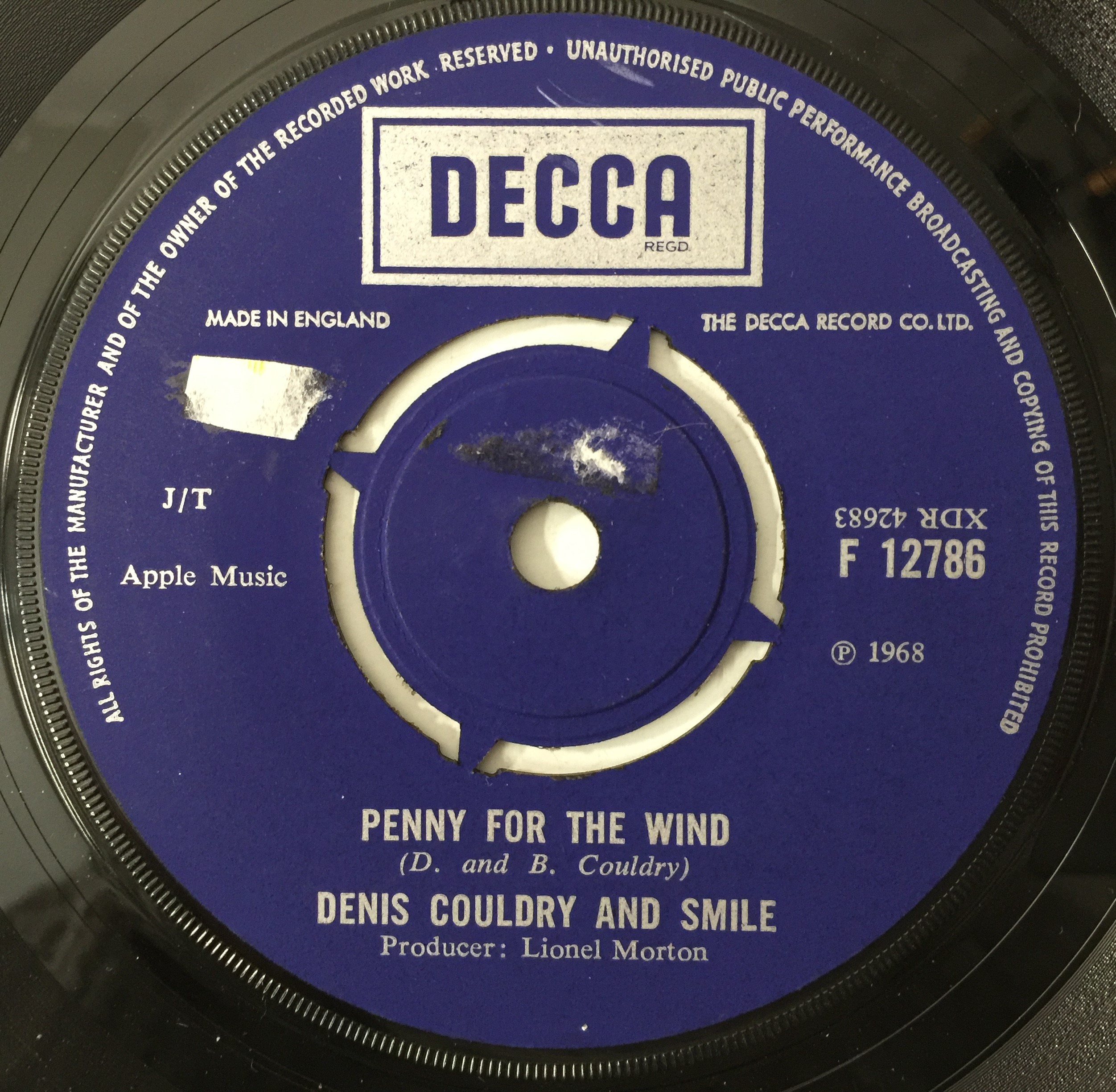 Lot 376 - DENIS COULDRY AND SMILE - PENNY FOR THE WIND