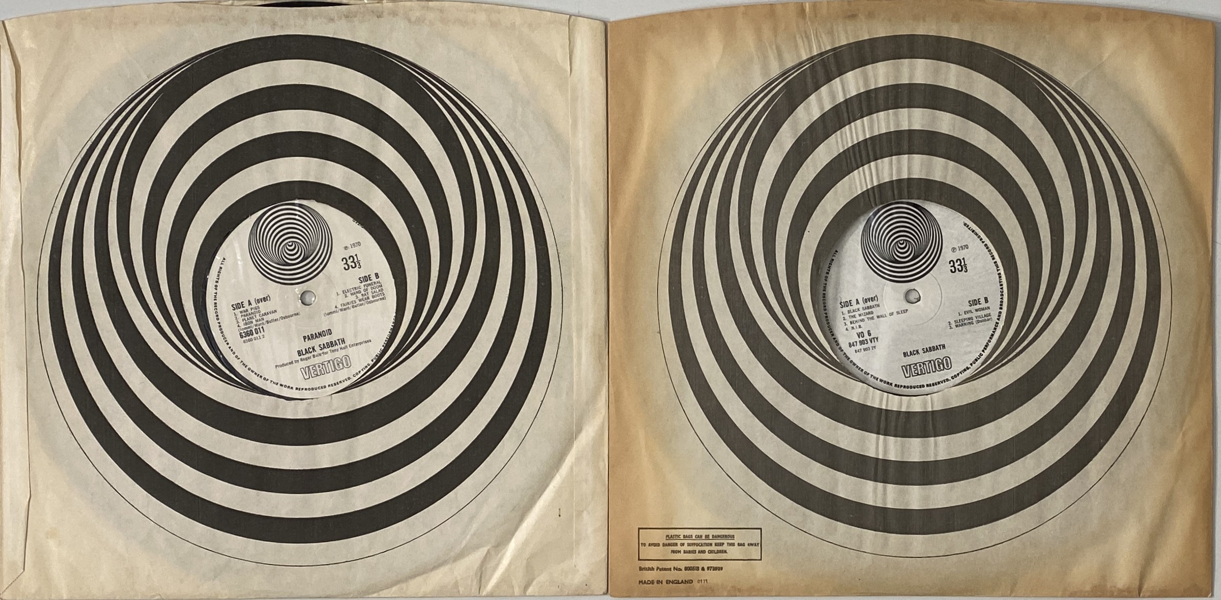 Lot 328 - BLACK SABBATH - VERTIGO SWIRL LP PACK