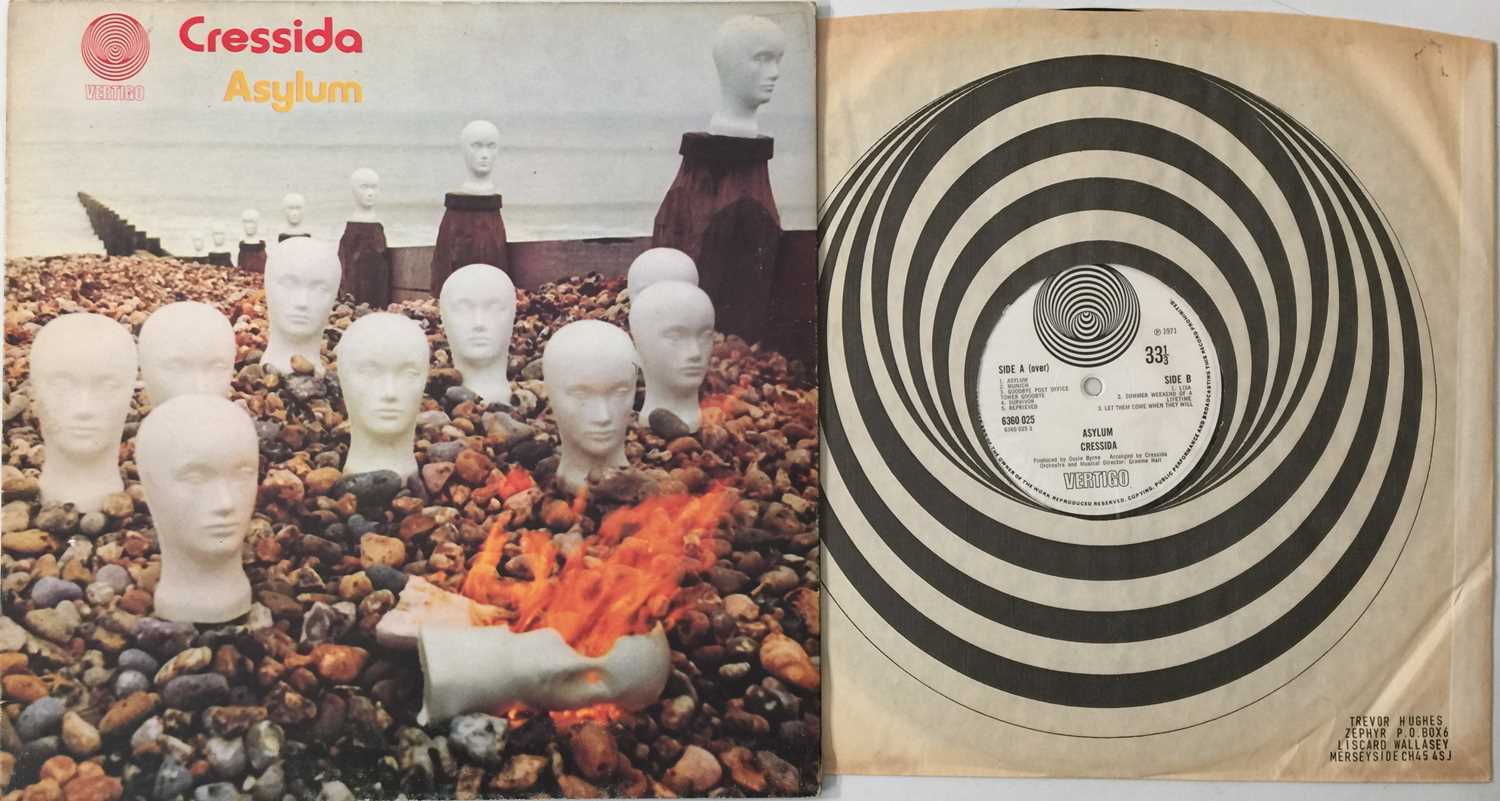 Lot 337 - CRESSIDA - ASYLUM LP (UK OG - VERTIGO SWIRL